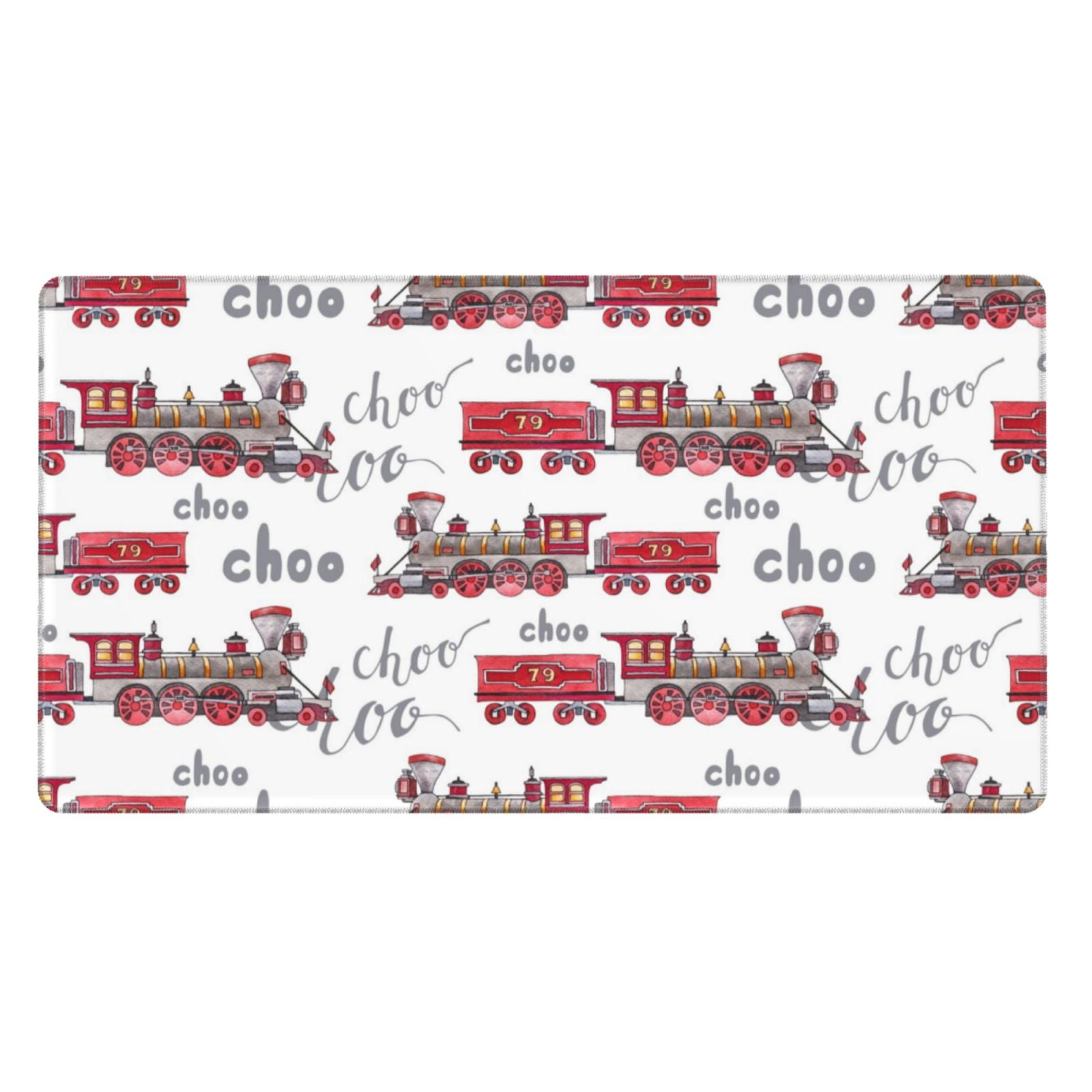 Salouo Retro Train Print Large Mouse Pad,Extended Mat Desk Pad, 3mm ...