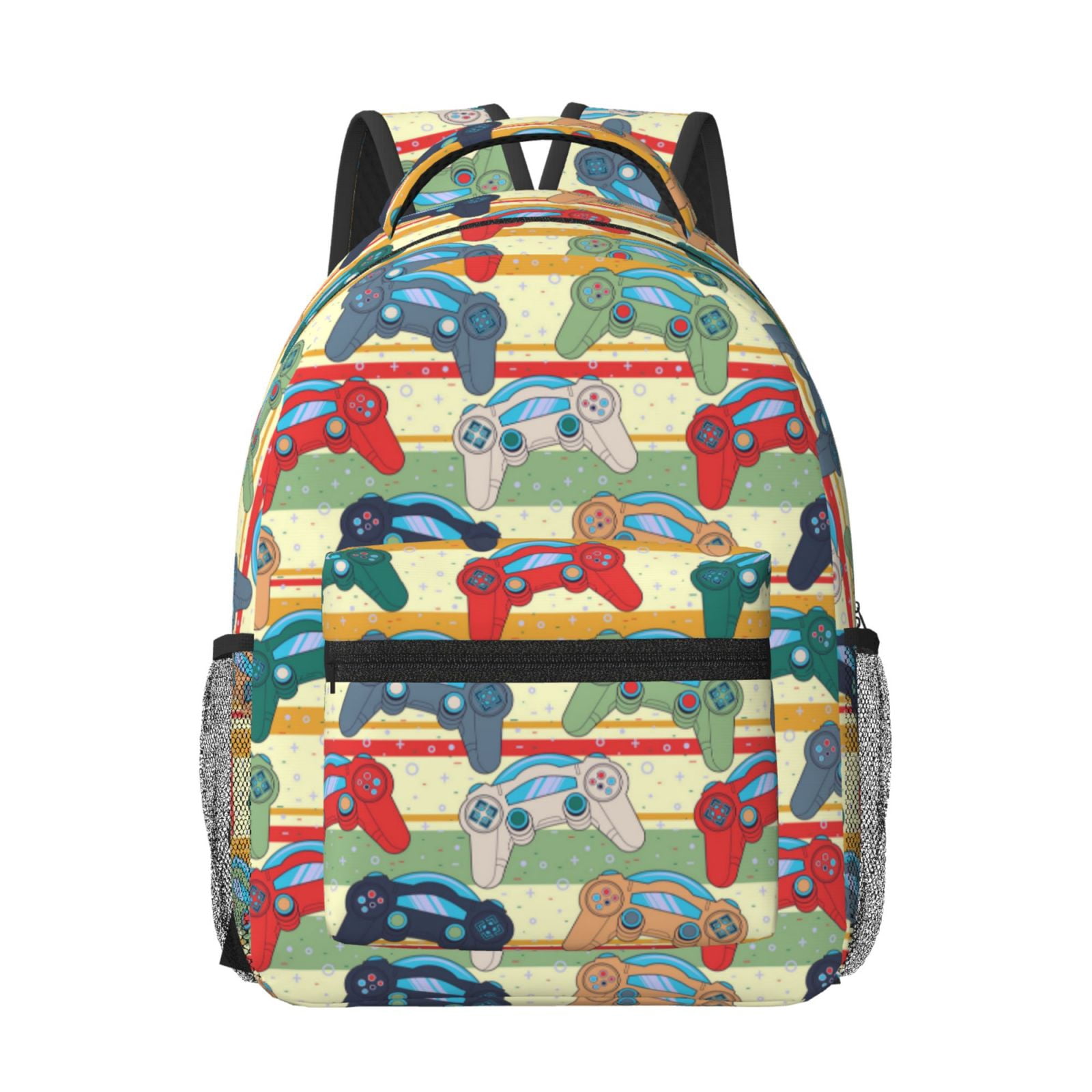 Salouo Retro With Joysticks Print Laptop Backpack 16.5'' Daypack Carry ...