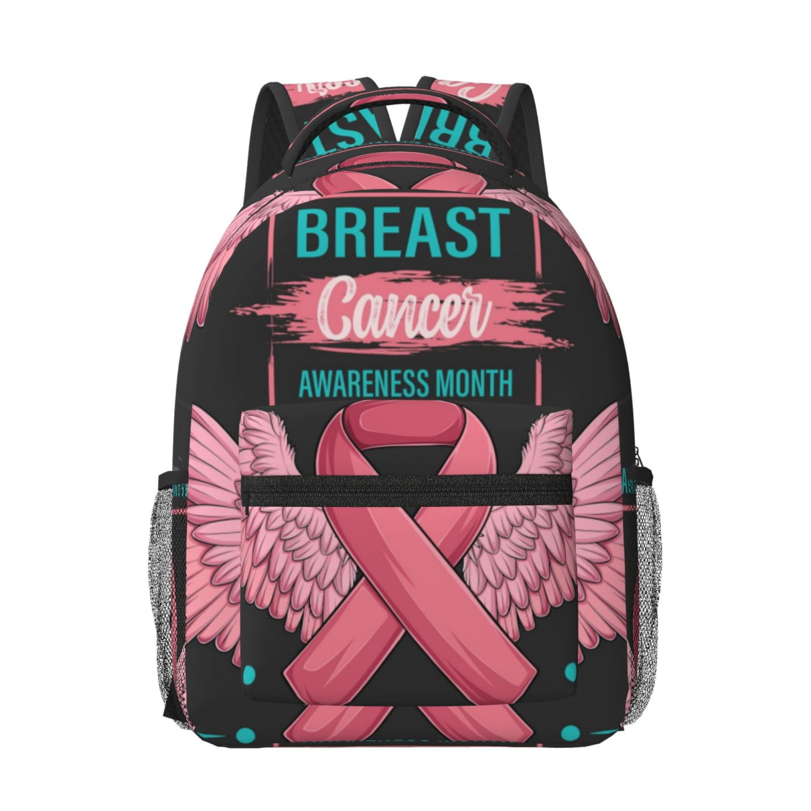 Salouo Ribbon With Angel Wings Print Laptop Backpack 16.5'' Daypack ...
