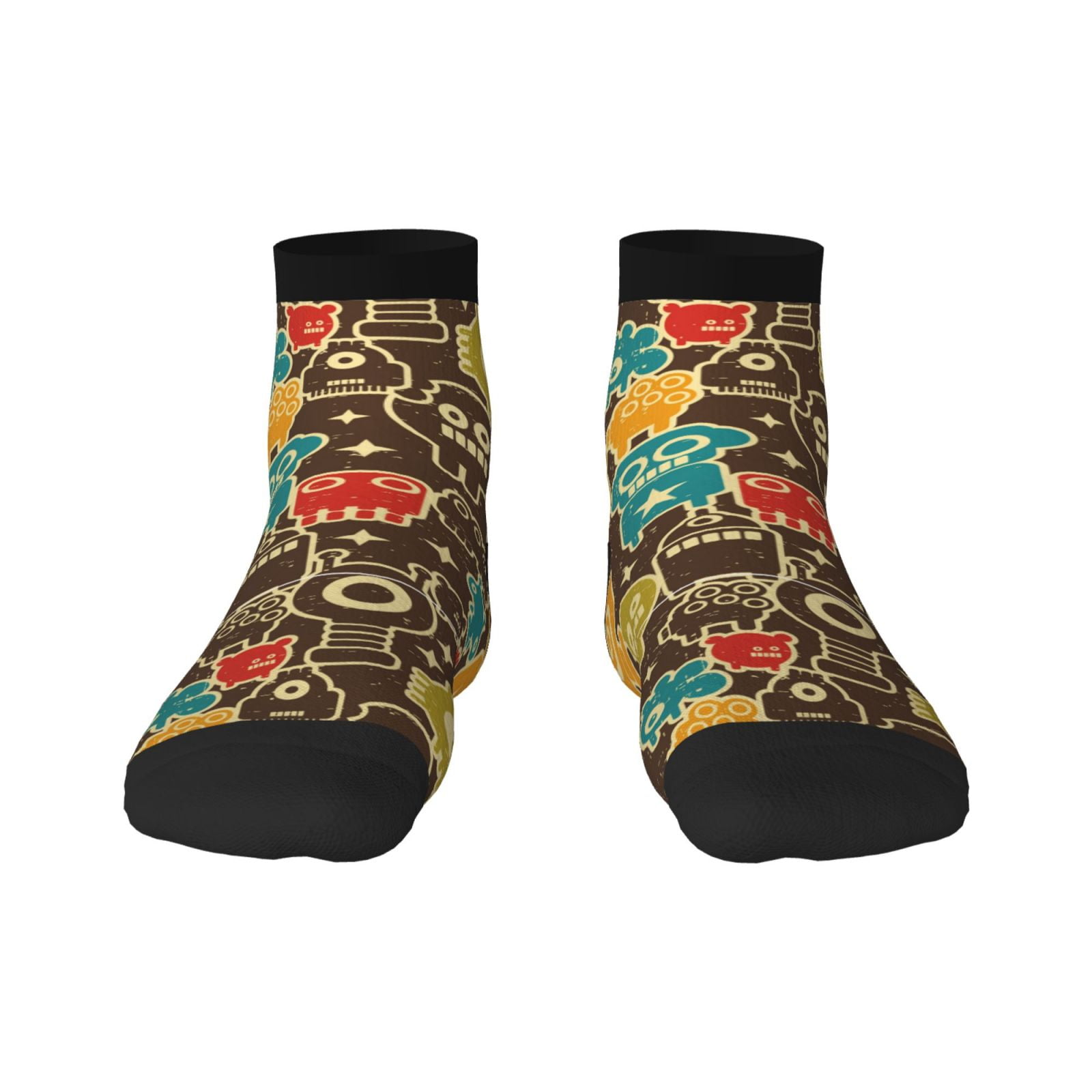 Salouo Robot and Monsters Pattern Unisex Middle Tube Socks,Middle ...