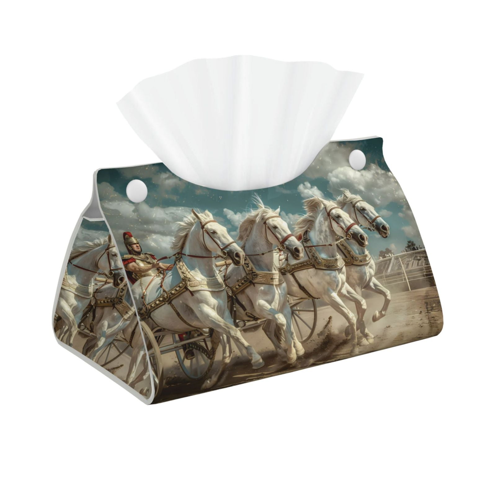 Salouo Roman Chariot Horse Race Pattern Long Tissue Box Cover ...