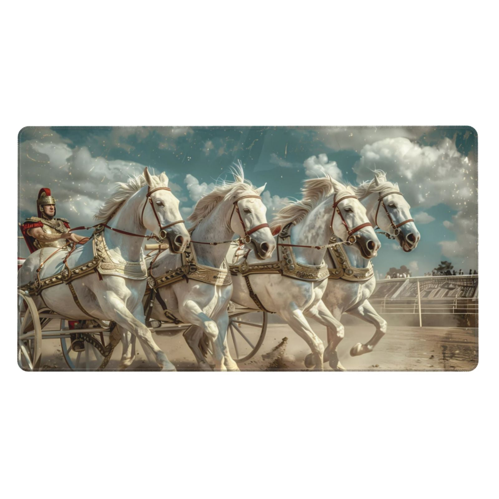 Salouo Roman Chariot Horse Race Print Large Mouse Pad,Extended Mat Desk ...