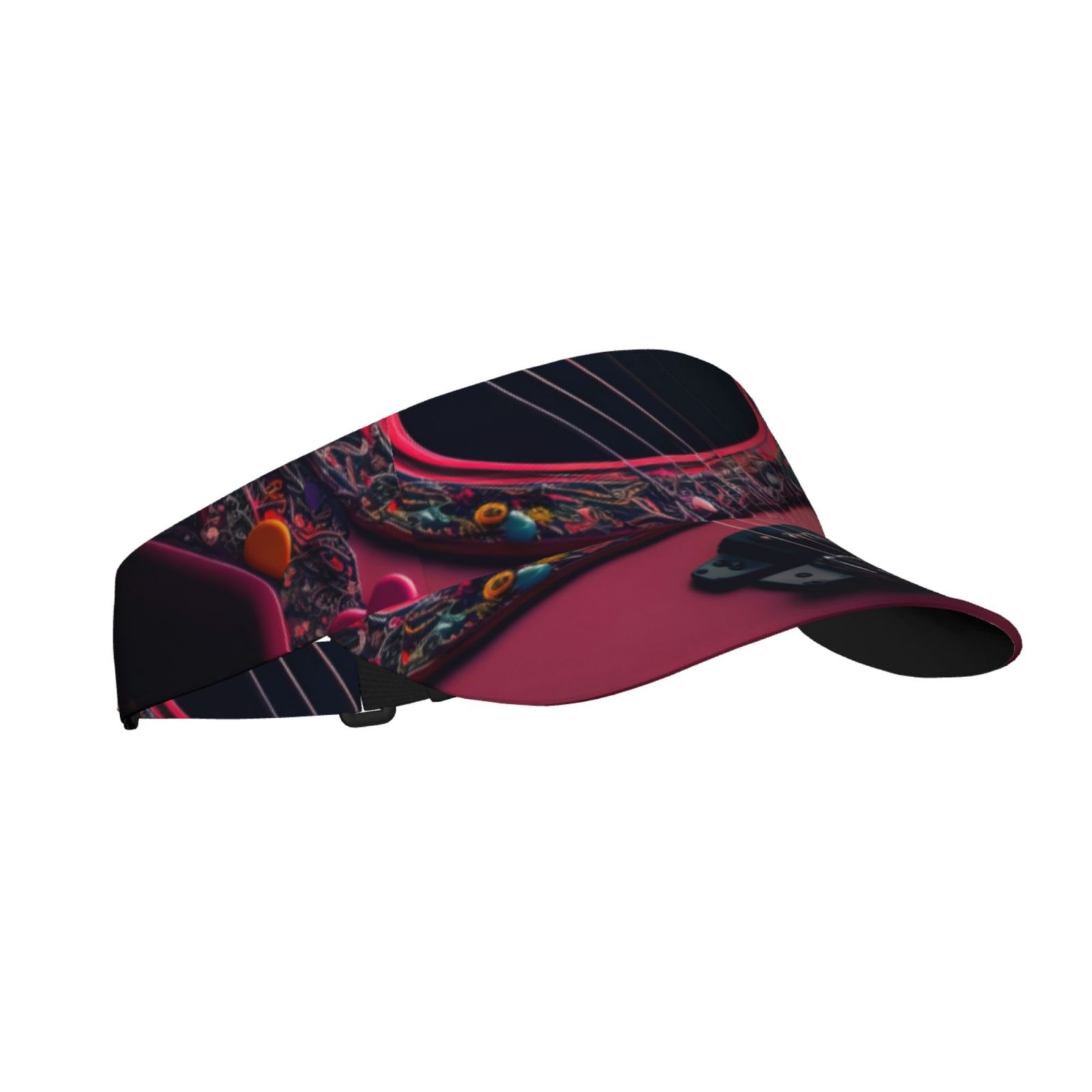 Salouo Romantic Heart Guitar Pattern Sport Sun Visor Hats,1-Piece of ...
