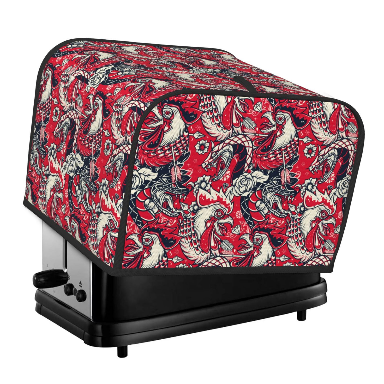 Salouo Rooster Head Pattern Four Slice Bread Machine Cover,Universal ...