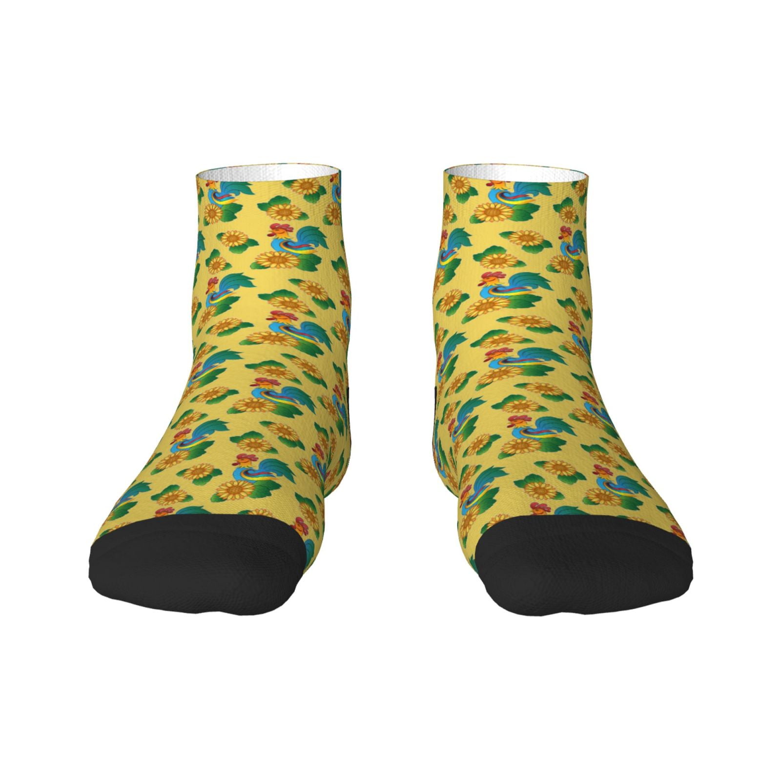 Salouo Roosters And Sunflowers Pattern Unisex Middle Tube Socks,Middle ...