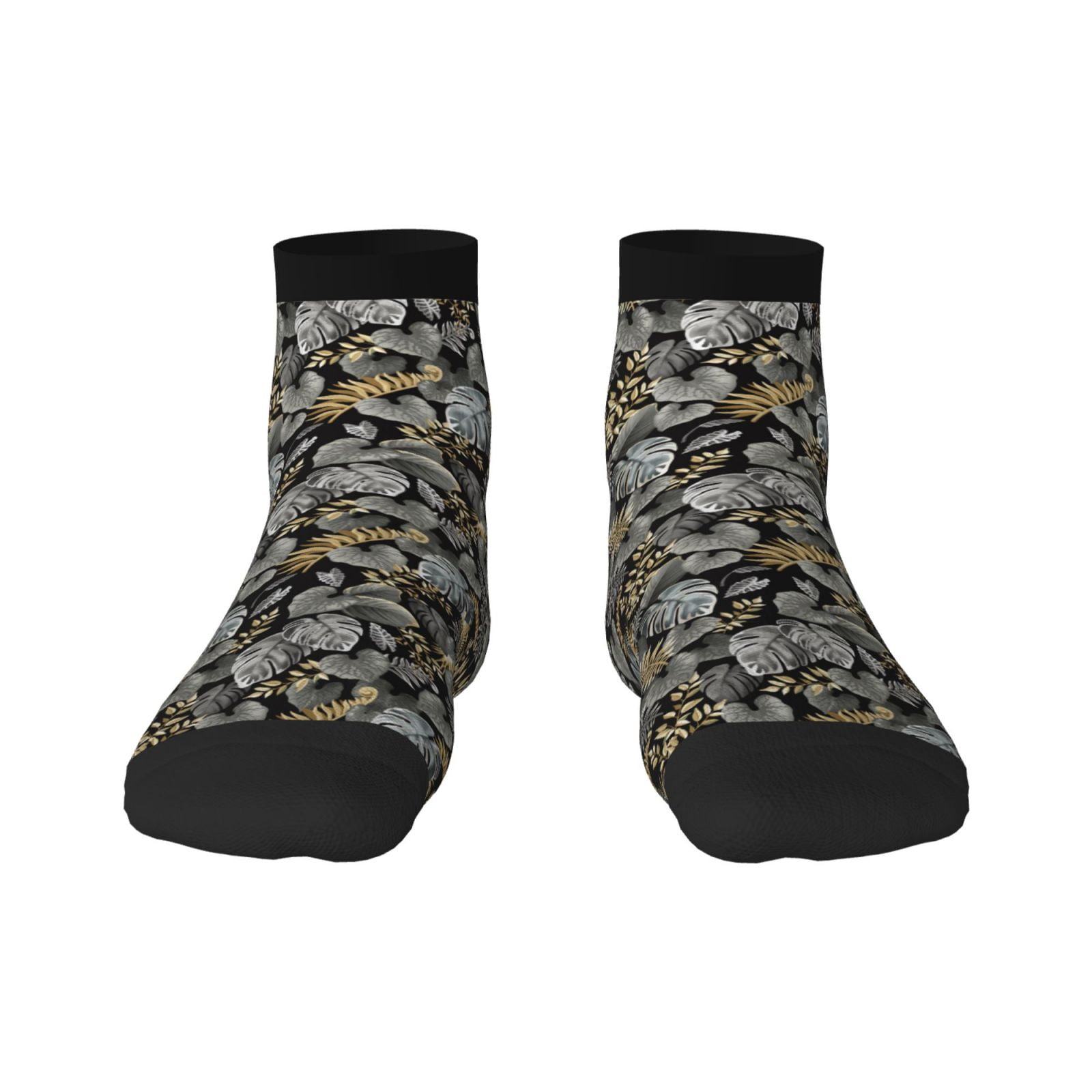Salouo Rose Flowers Pattern Unisex Middle Tube Socks,Middle-Finger Knee ...
