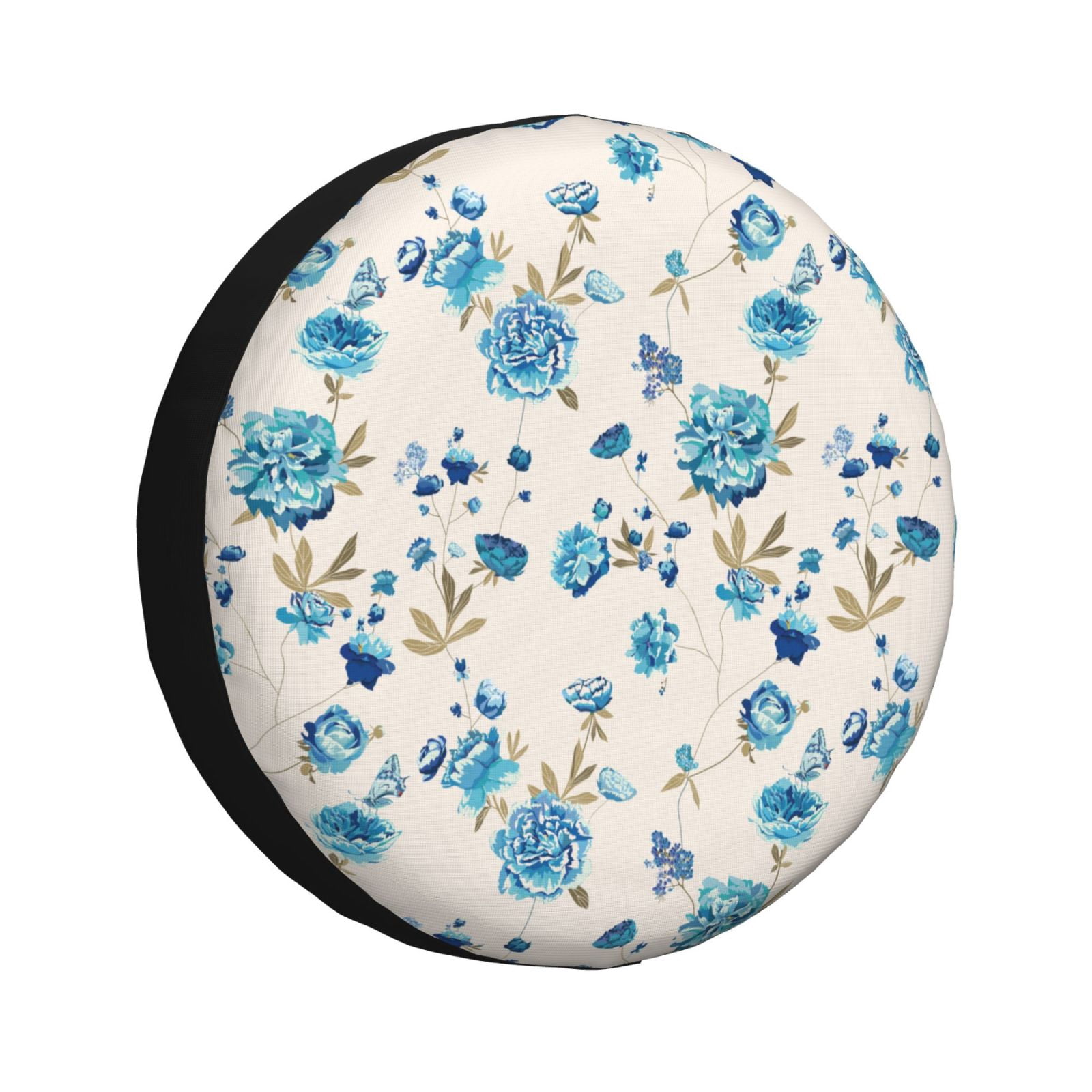 Salouo Rose Flowers Print Spare Tire Cover 14-17 inch Spare Tire ...