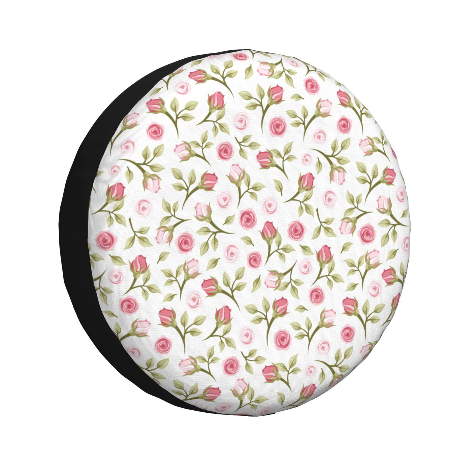 Salouo Rose Flowers Print Spare Tire Cover 14-17 inch Spare Tire ...