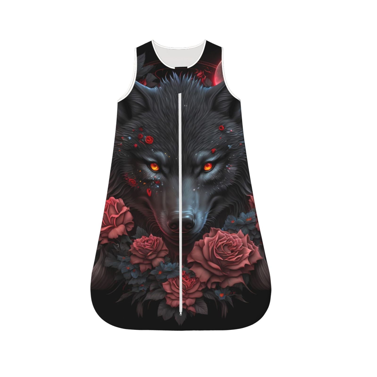 Salouo Rose Full Moon Black Wolf Print Baby Sleep Sack Wearable Blanket ...