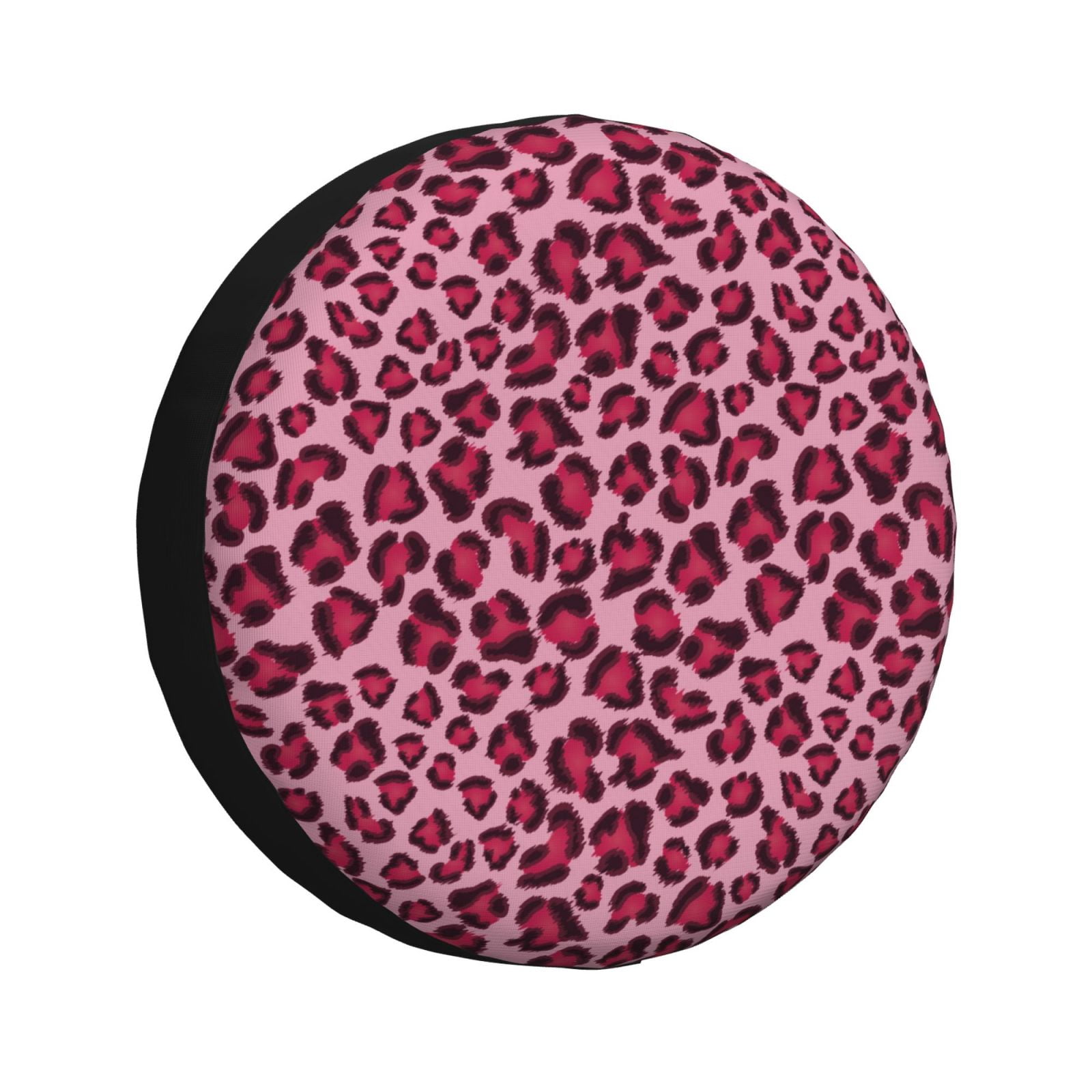 Salouo Rose Leopard Print Print Spare Tire Cover 14-17 inch Spare Tire ...