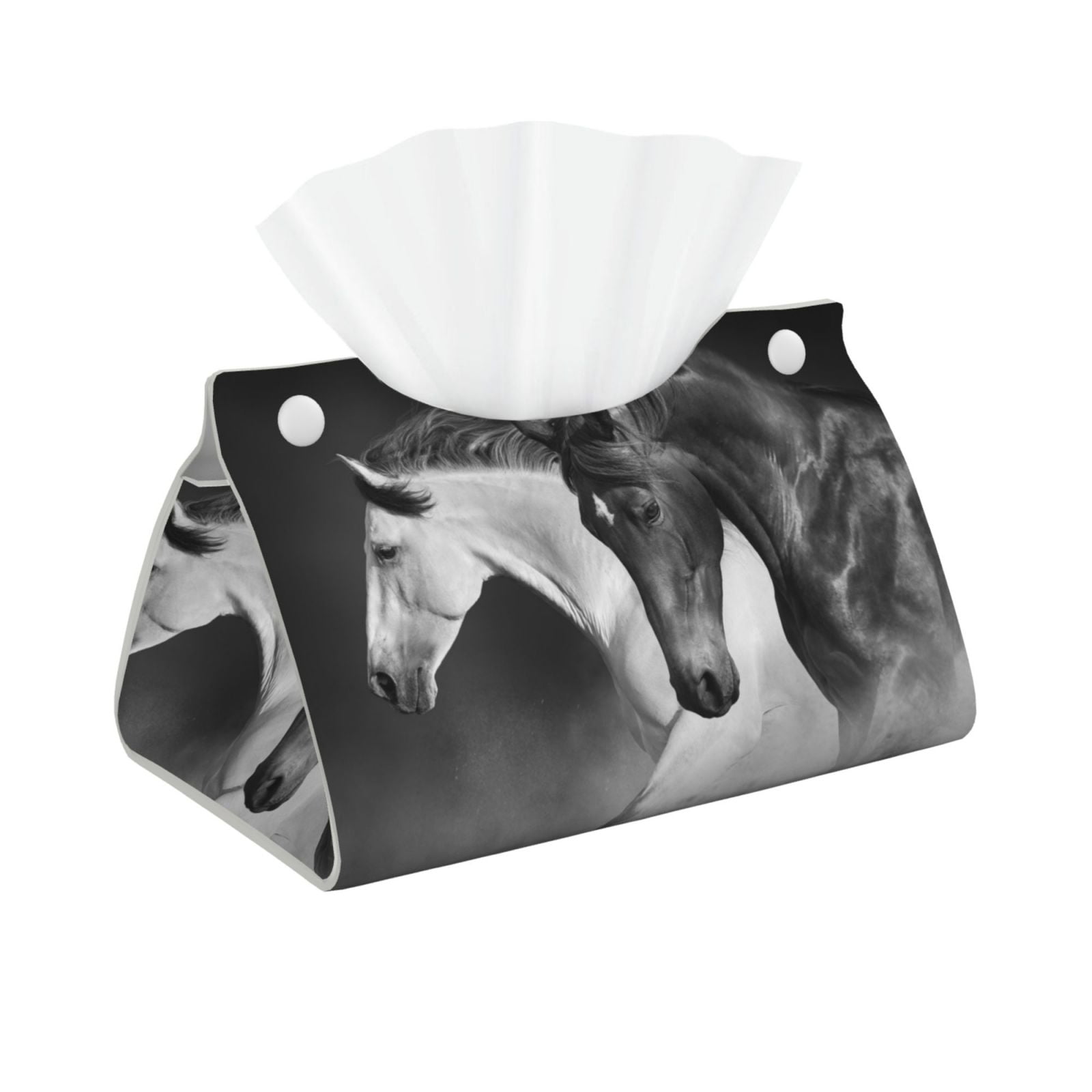 Salouo Running horses Pattern Long Tissue Box Cover Rectangular–Plus ...