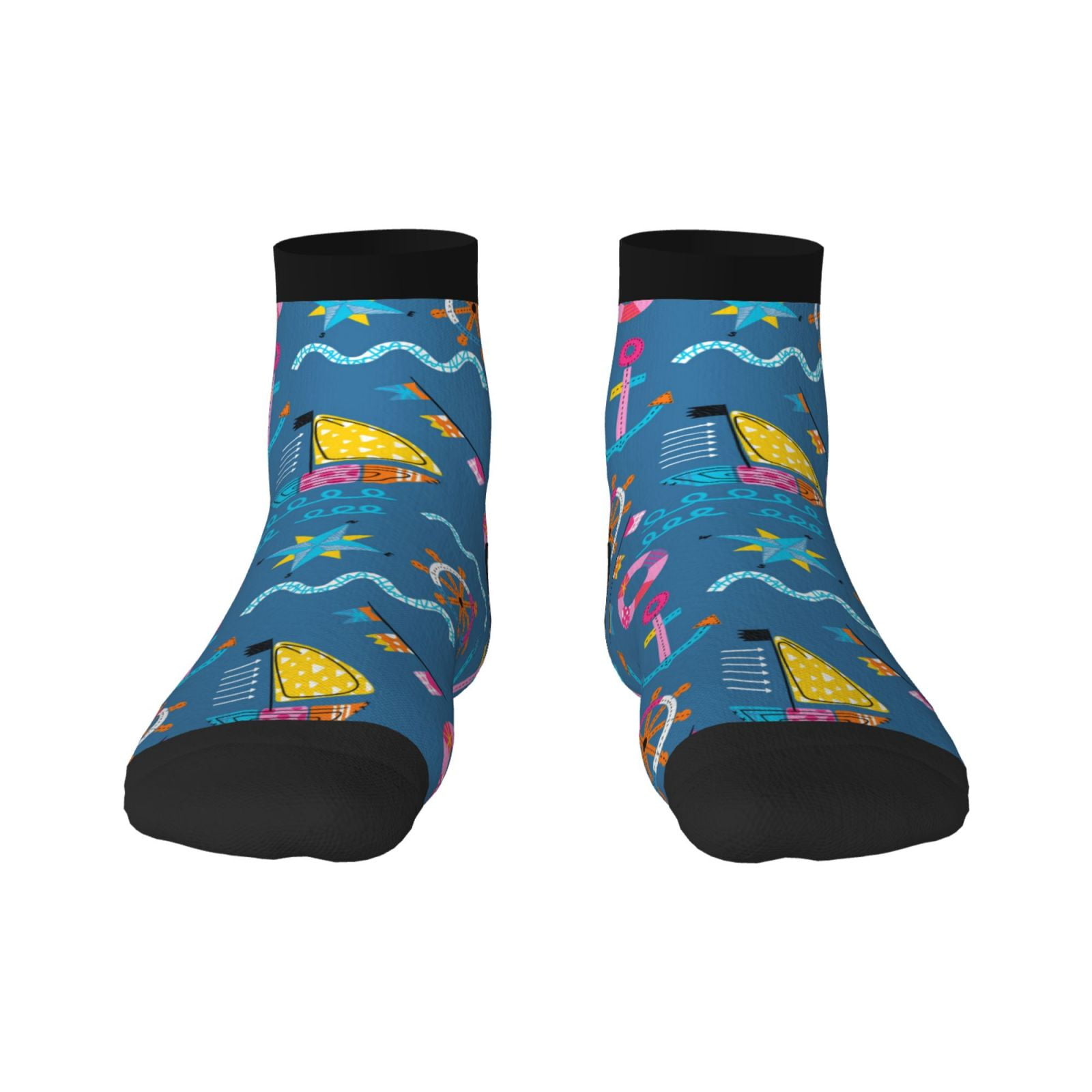 Salouo Sailboat With Sailing Pattern Unisex Middle Tube Socks,Middle ...