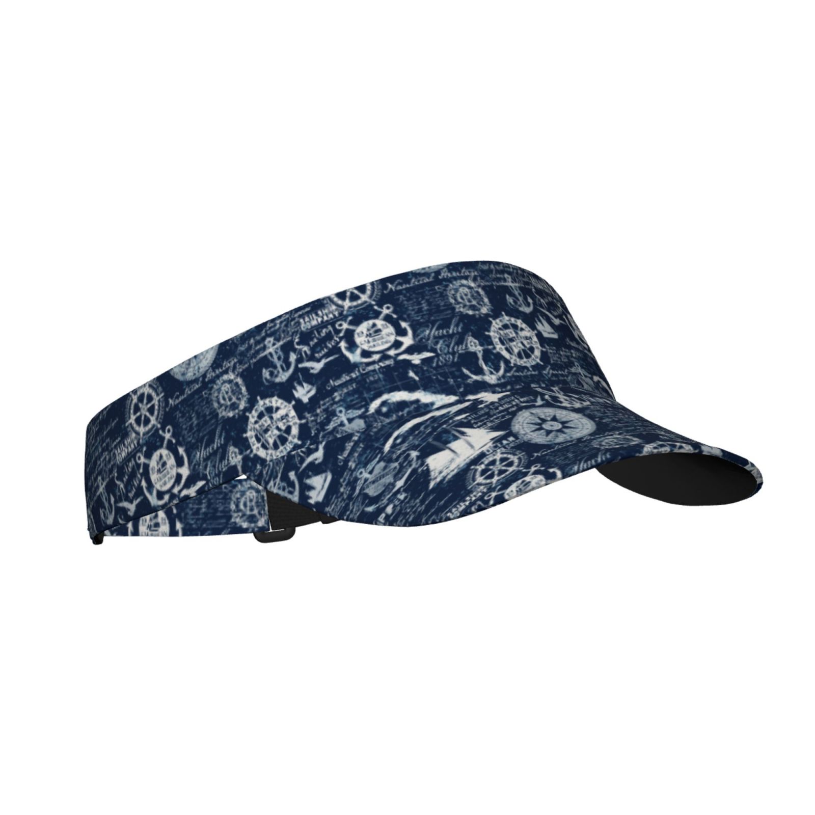 Salouo Sailing Cruises Nautical Pattern Sport Sun Visor Hats,1-Piece of ...