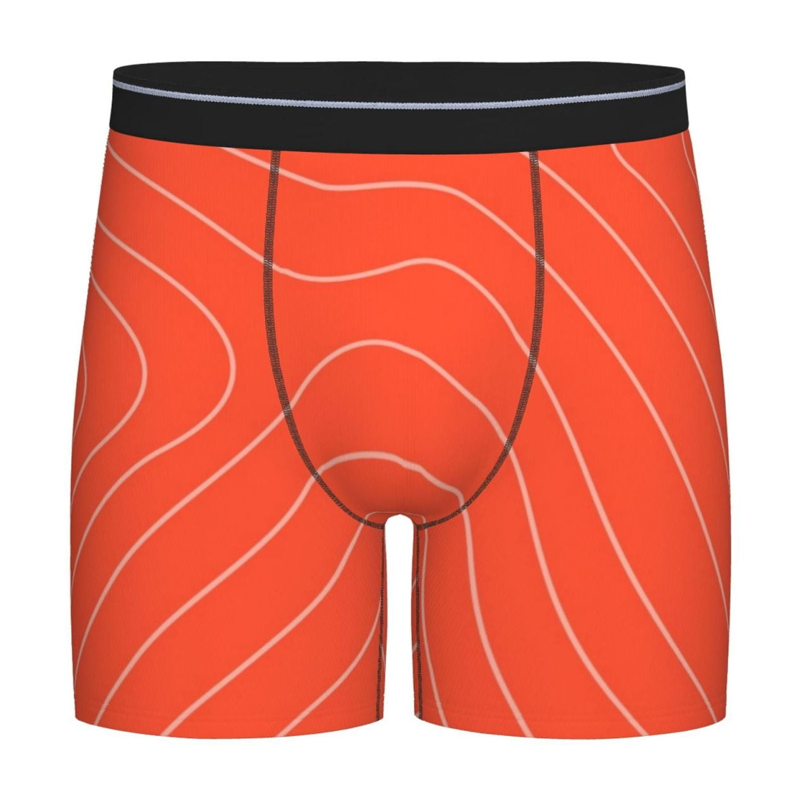 Salouo Salmon Fish Meat Pattern Men's Boxer Briefs, Soft & Breathable ...