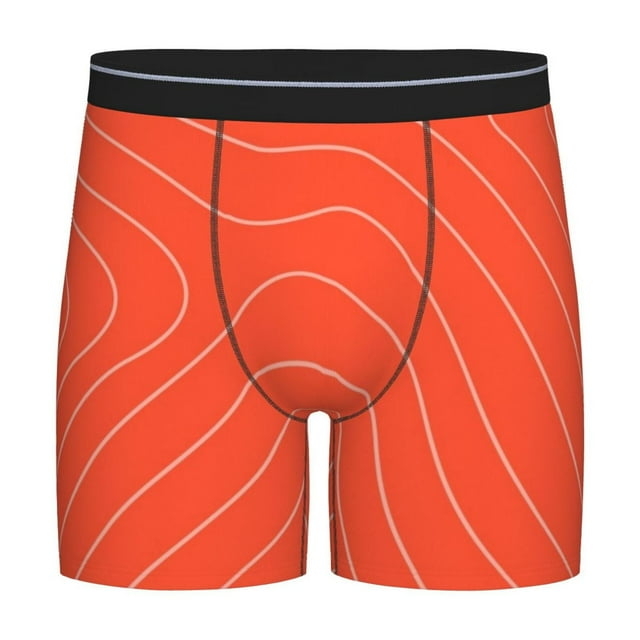 Salouo Salmon Fish Meat Pattern Men's Boxer Briefs, Soft & Breathable ...