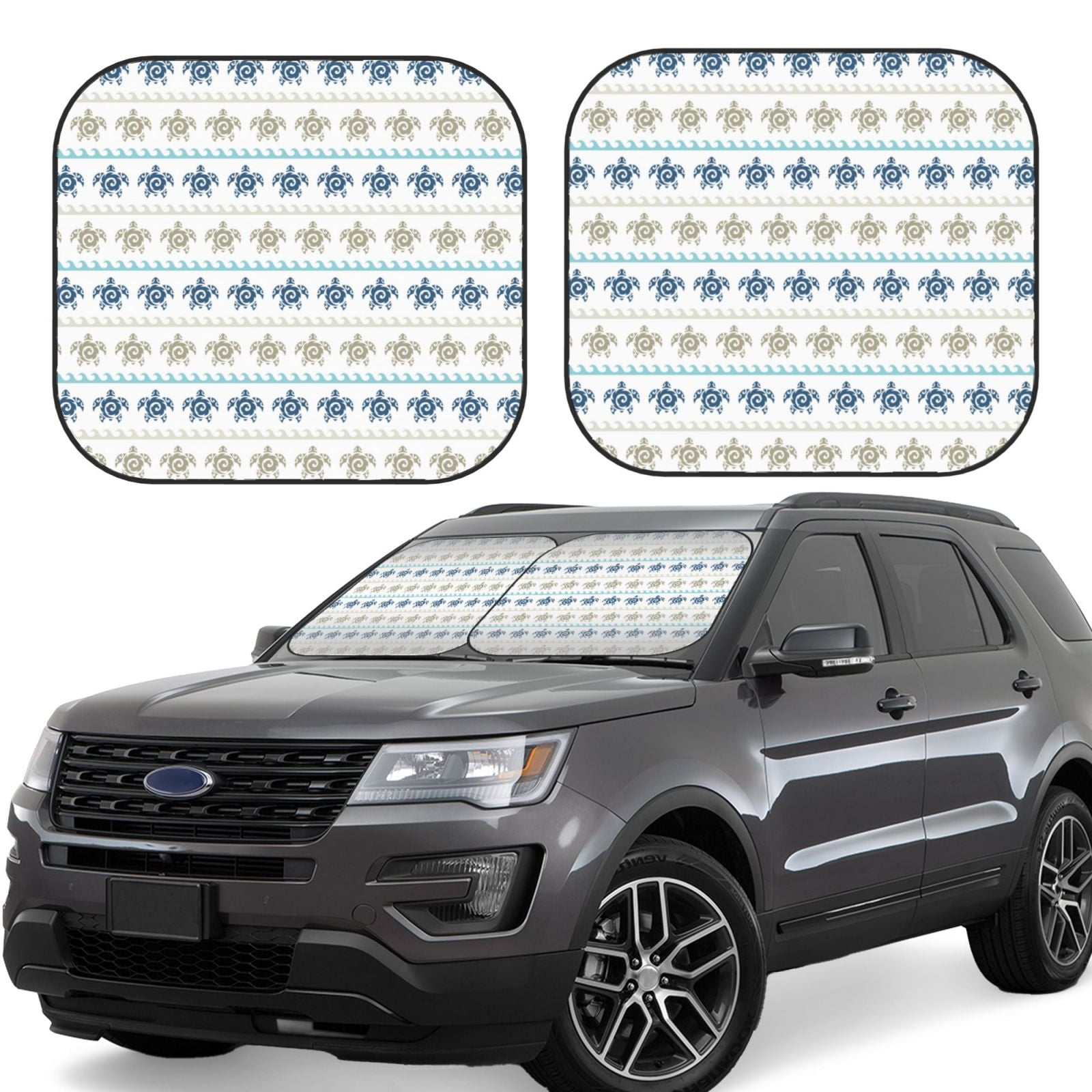 Salouo Sea Turtle Pattern Car Windshield Sun Shade Foldable | Front ...