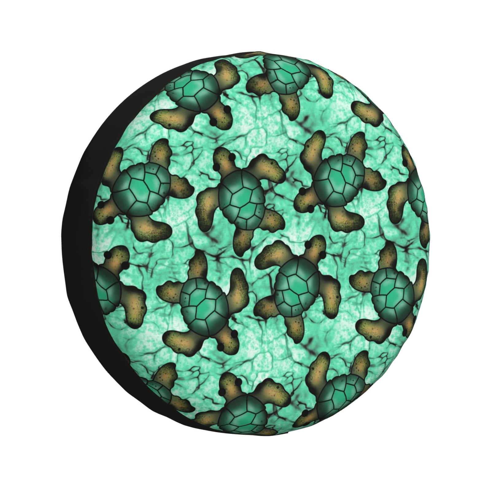 Salouo Sea Turtle Print Spare Tire Cover 14-17 inch Spare Tire ...