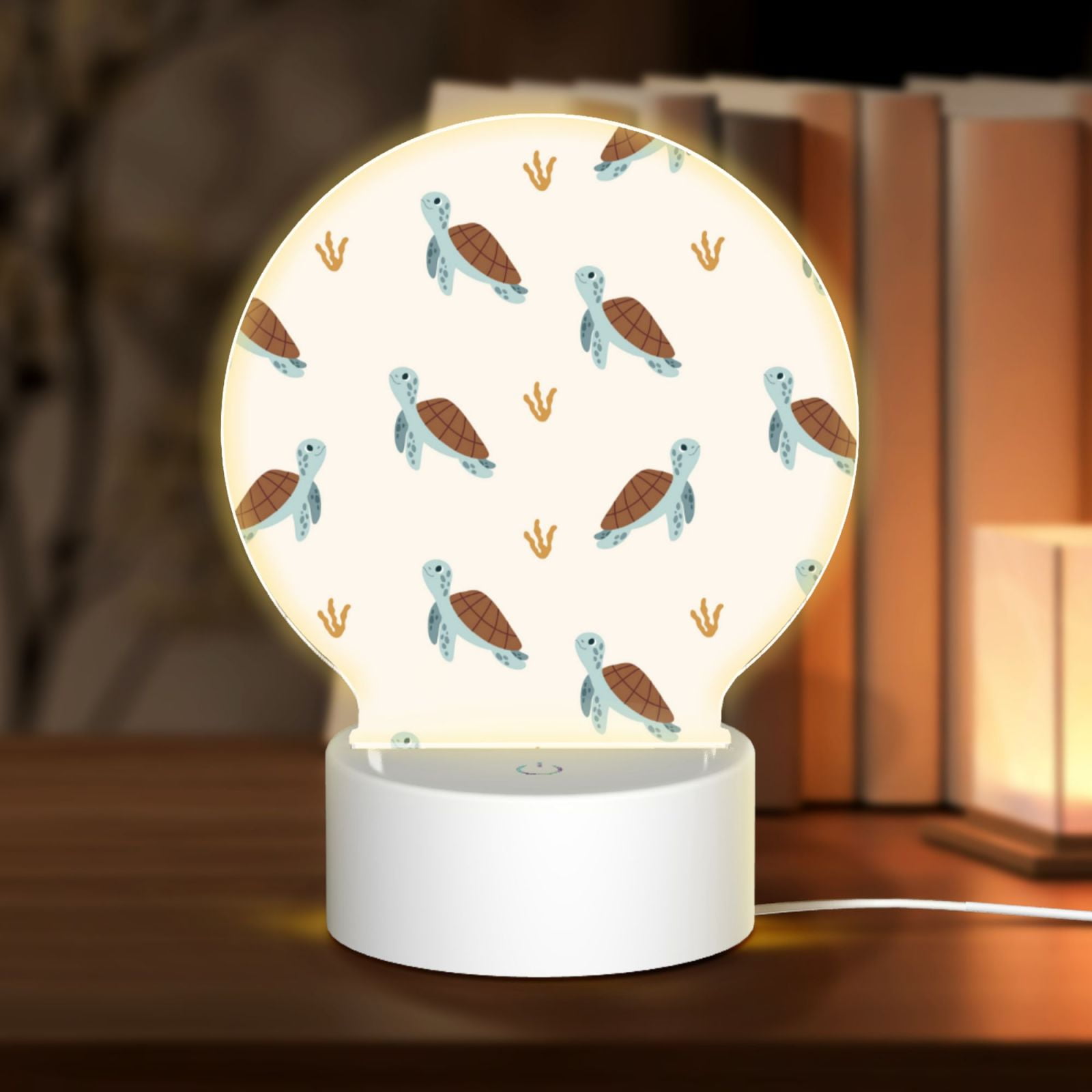 Salouo Sea Turtle for Round Acrylic Night Light - Acrylic Sheets with ...