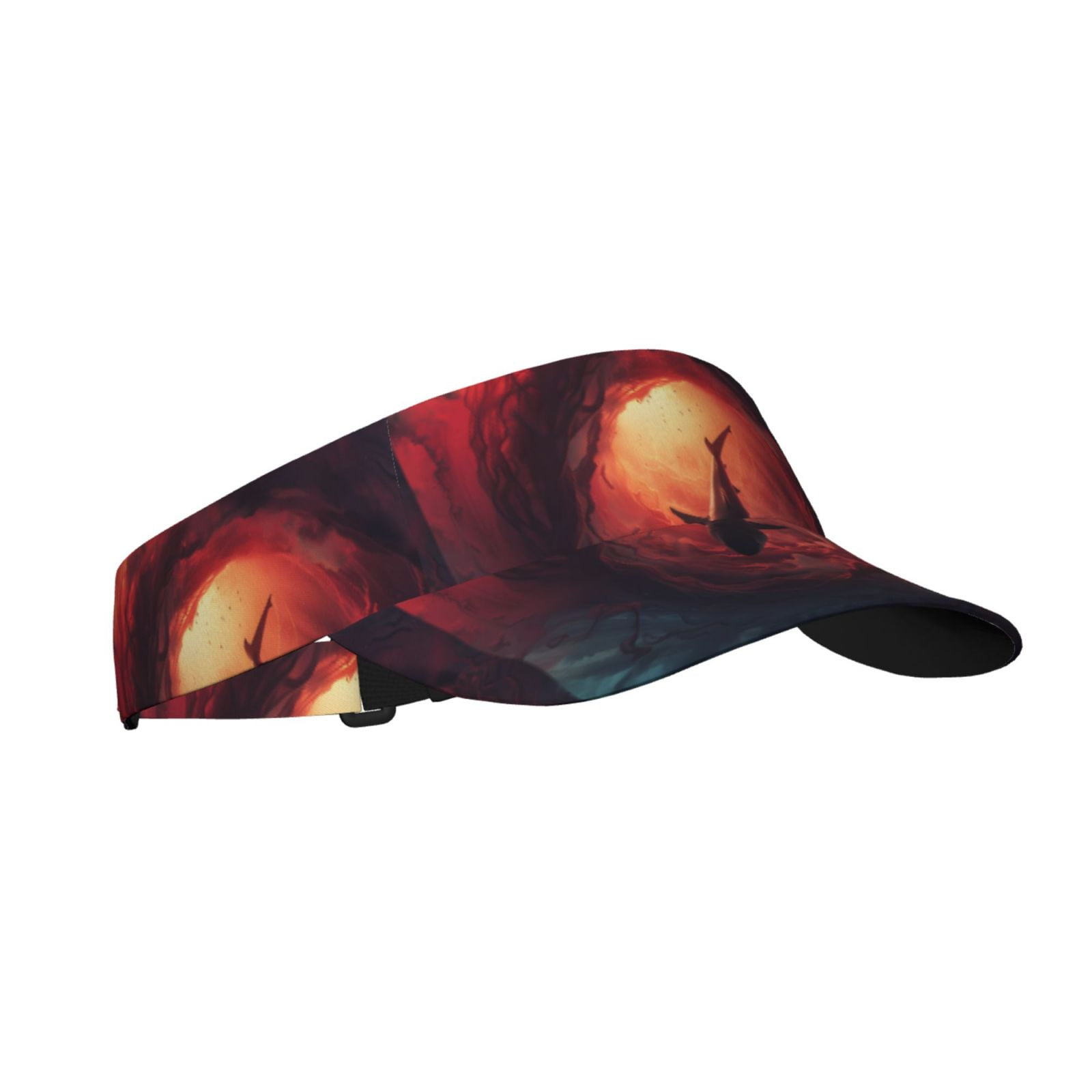 Salouo Shark Underwater Vortex Pattern Sport Sun Visor Hats,1-Piece of ...