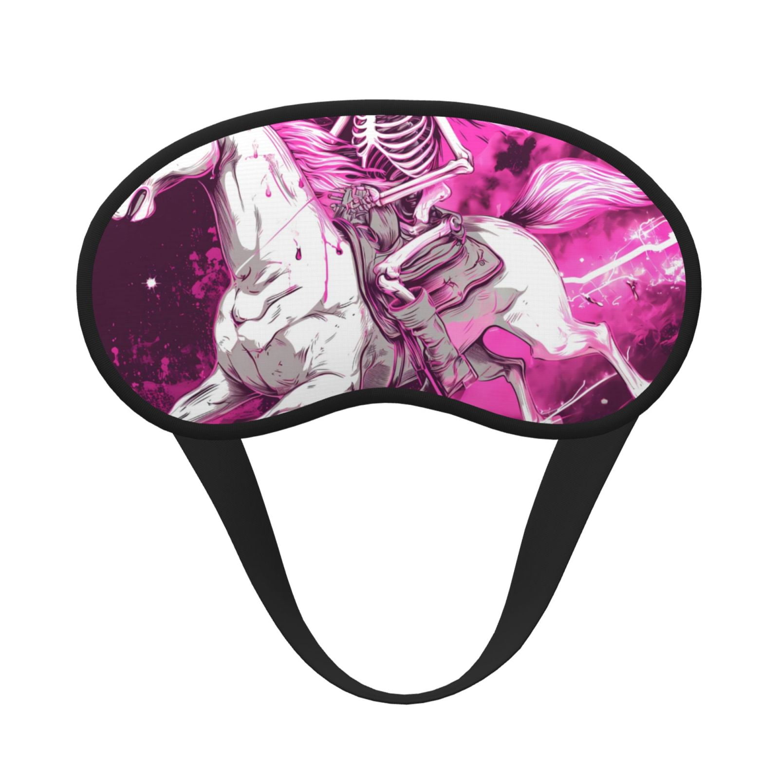 Salouo Skull White Horse Print Sleep Mask Eye Cover, 1-Pack Eye Masks ...