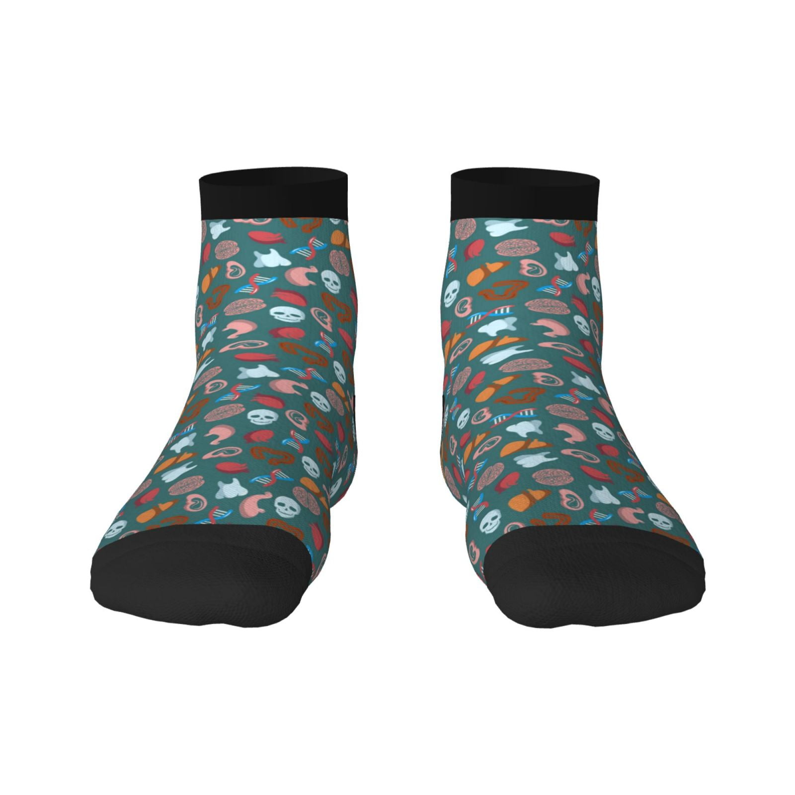 Salouo Skull cute organ Pattern Unisex Middle Tube Socks,Middle-Finger ...