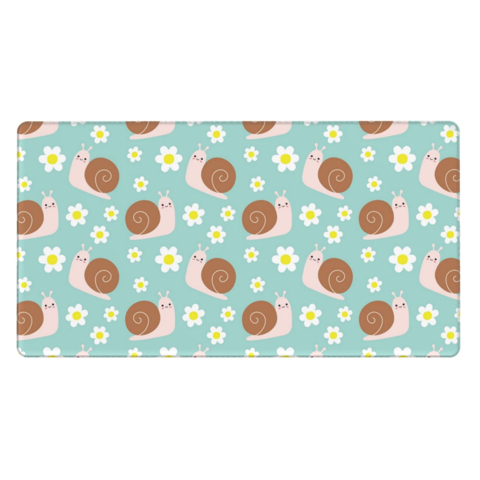 Salouo Snail And Flower Print Large Mouse Pad,Extended Mat Desk Pad ...