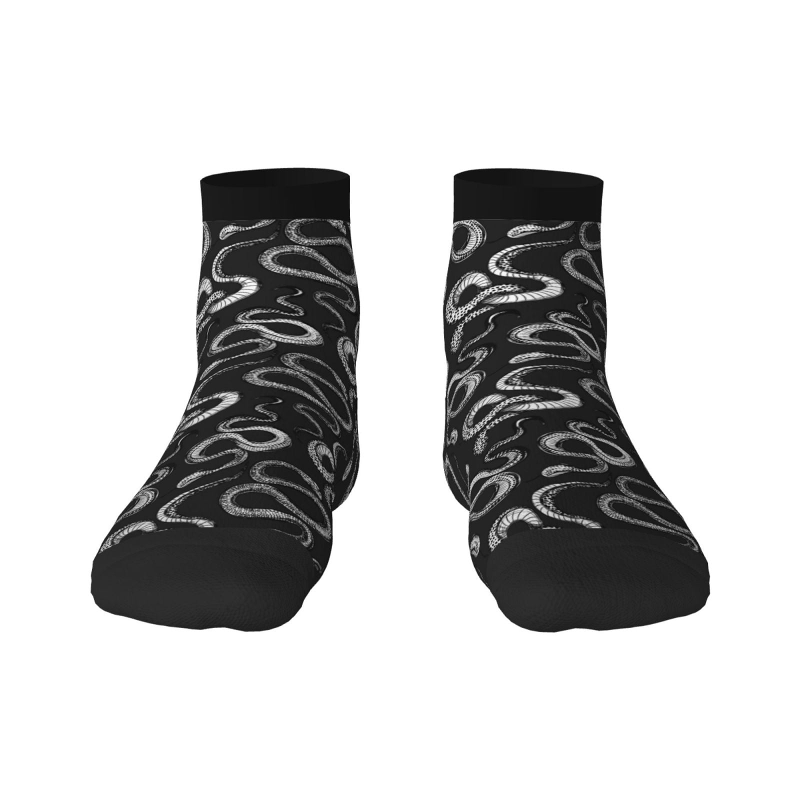 Salouo Snake Pattern Unisex Middle Tube Socks,Middle-Finger Knee High ...