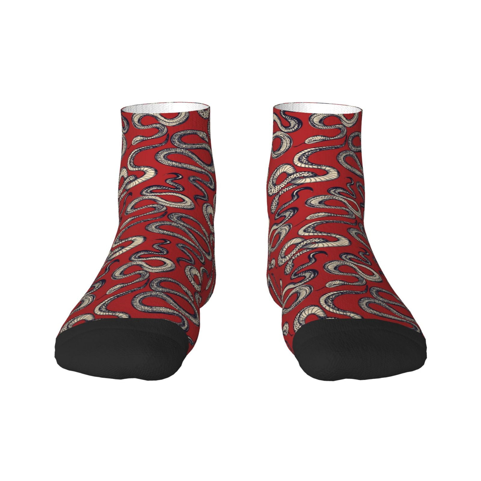 Salouo Snake Pattern Unisex Middle Tube Socks,Middle-Finger Knee High ...