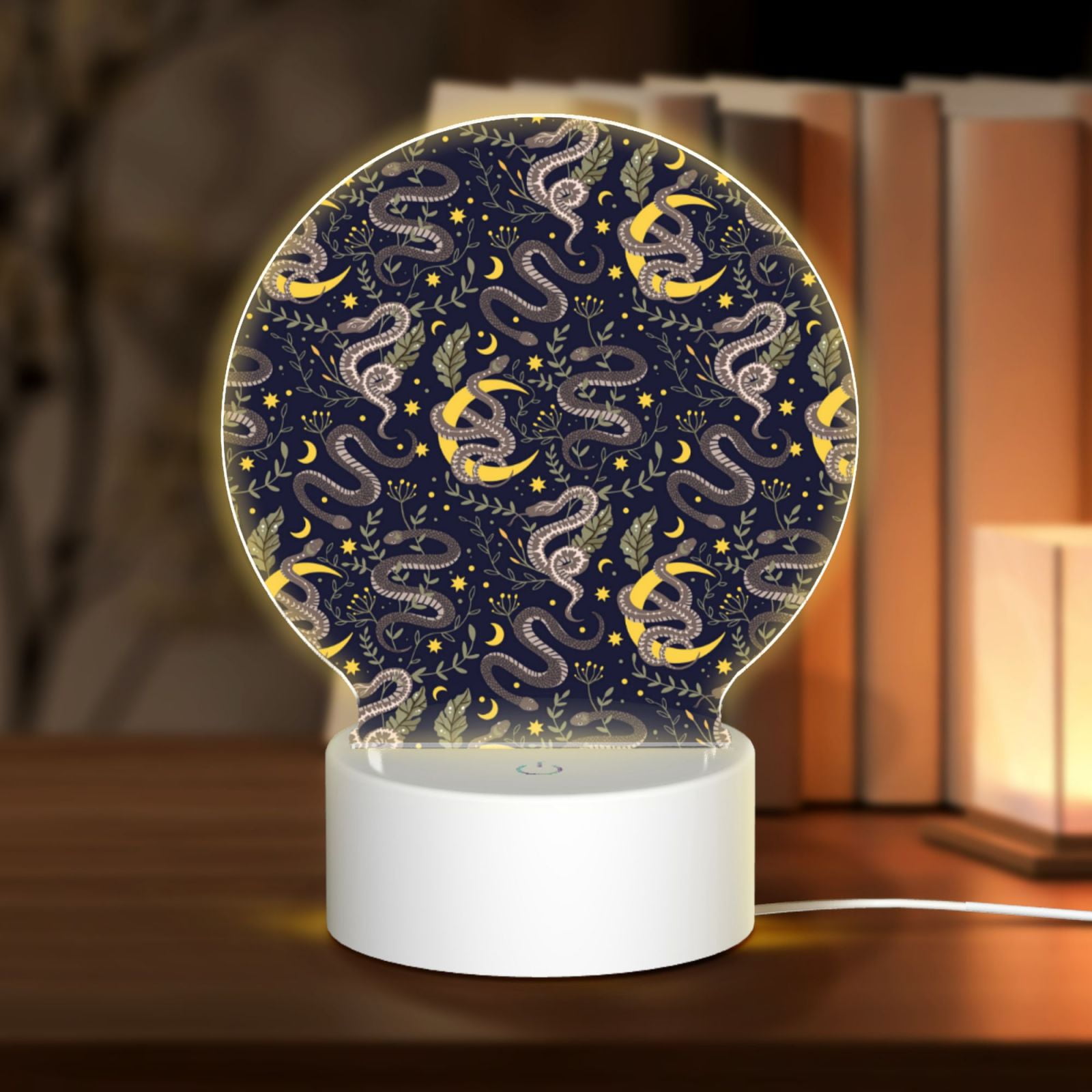 Salouo Snake Sleep for Round Acrylic Night Light - Acrylic Sheets with ...