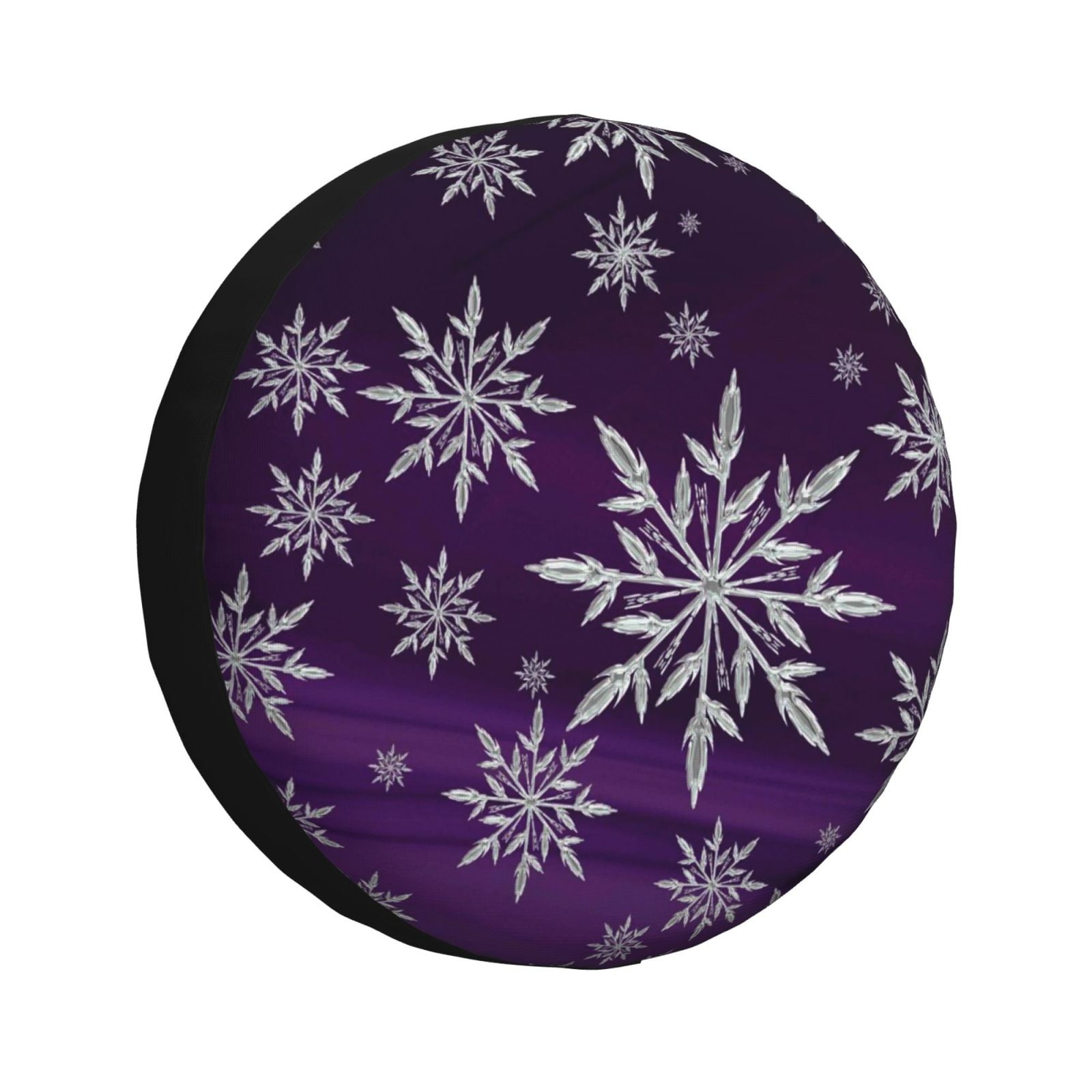 Salouo Snowflake Gradient Purple Print Spare Tire Cover 14-17 inch ...