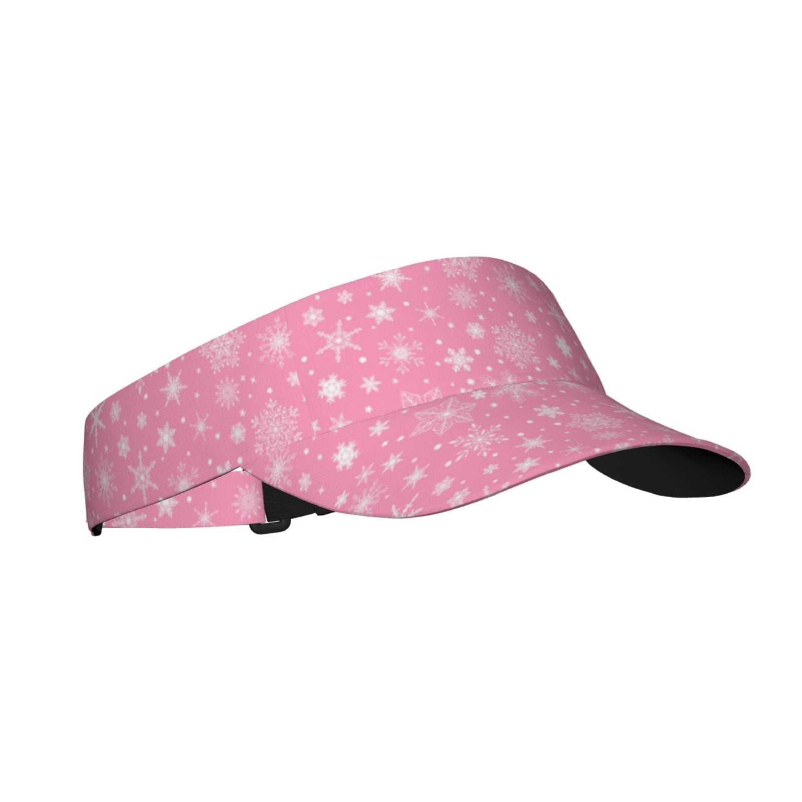 Salouo Snowflake pink backgrounds Pattern Sport Sun Visor Hats,1-Piece ...