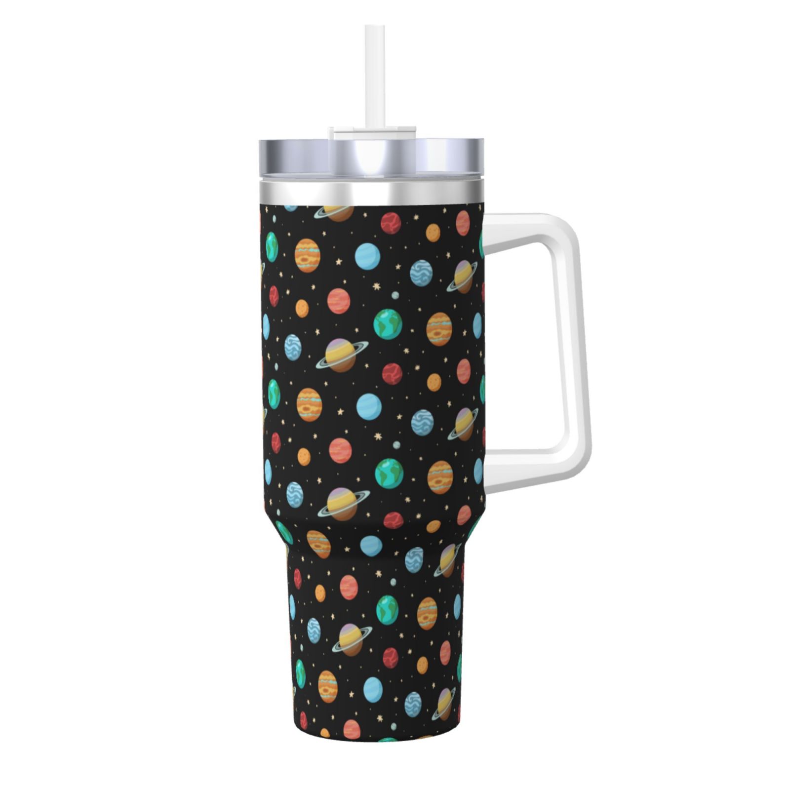 Salouo Solar System Planets Space for 40oz Water Bottle with Handle ...