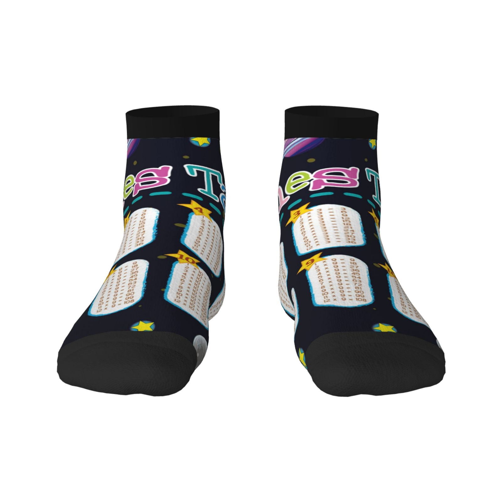 Salouo Space Math Times Tables Pattern Unisex Middle Tube Socks,Middle ...