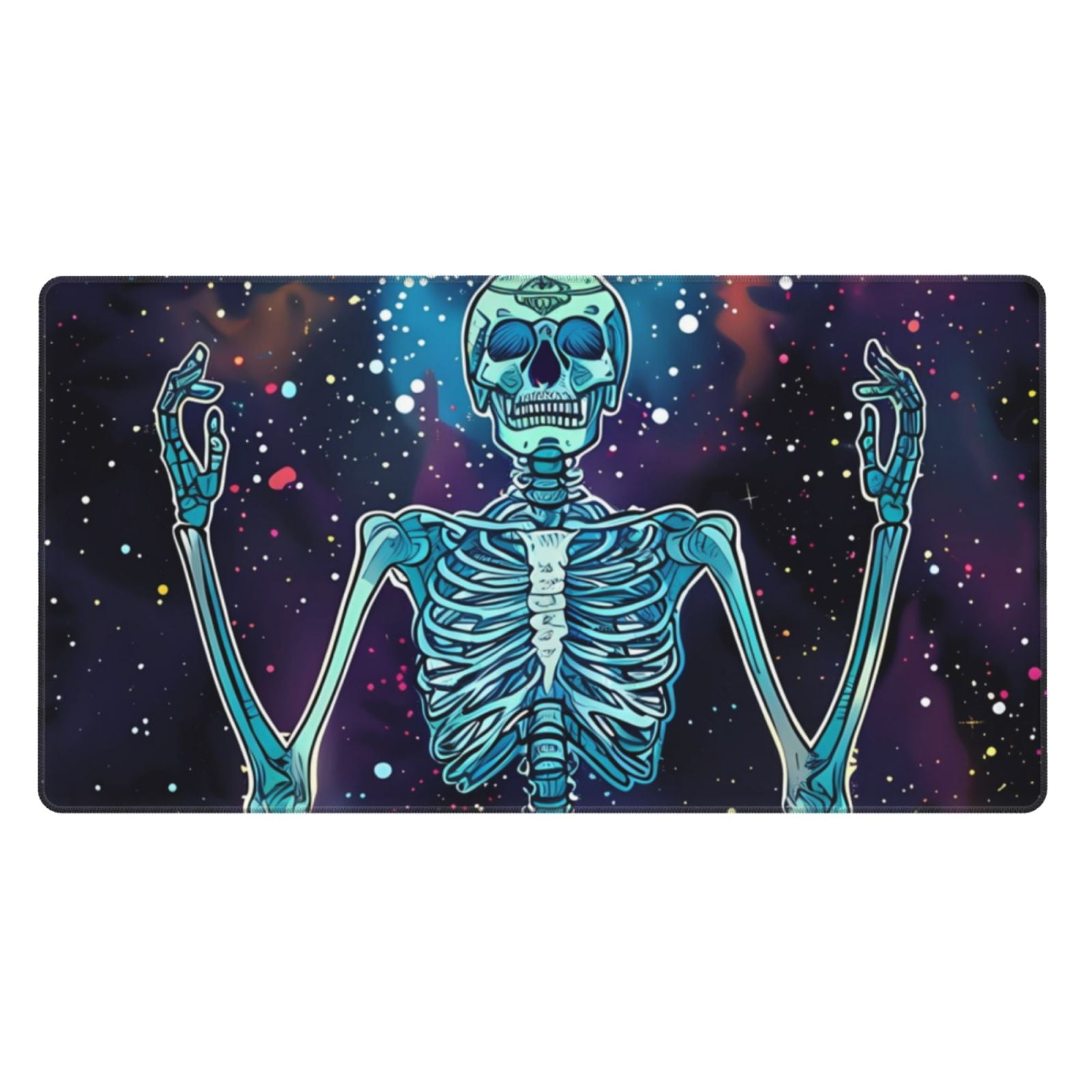 Salouo Space Skeleton Meditation Print Large Mouse Pad,Extended Mat ...