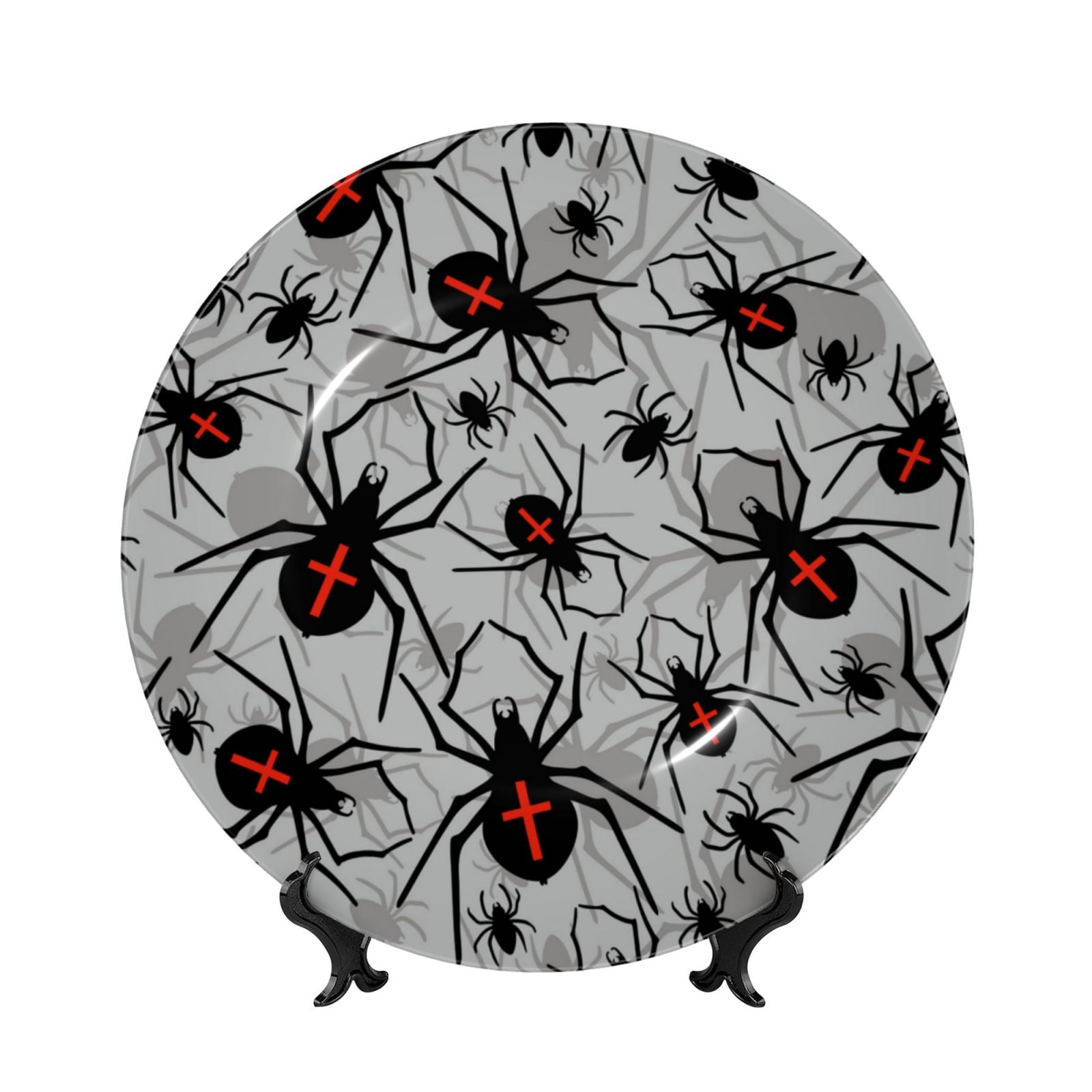 Salouo Spiders Pattern Bone China Decorative Plate,Holiday Decor ...