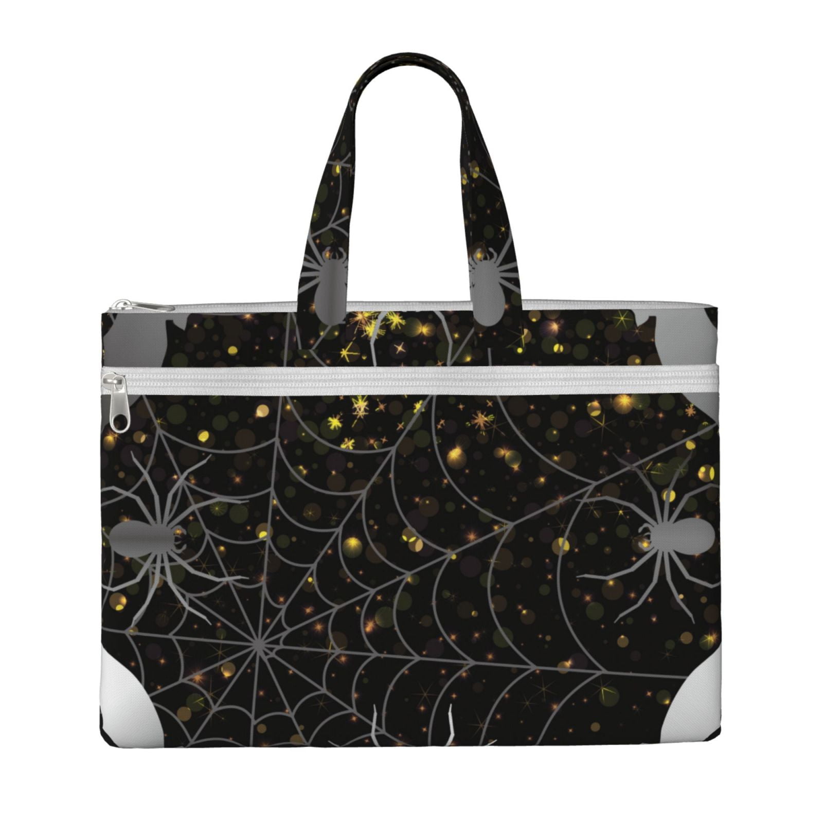 Salouo Spiderweb Bats And A Spider for Canvas Tote File Bag, Tote Bag ...
