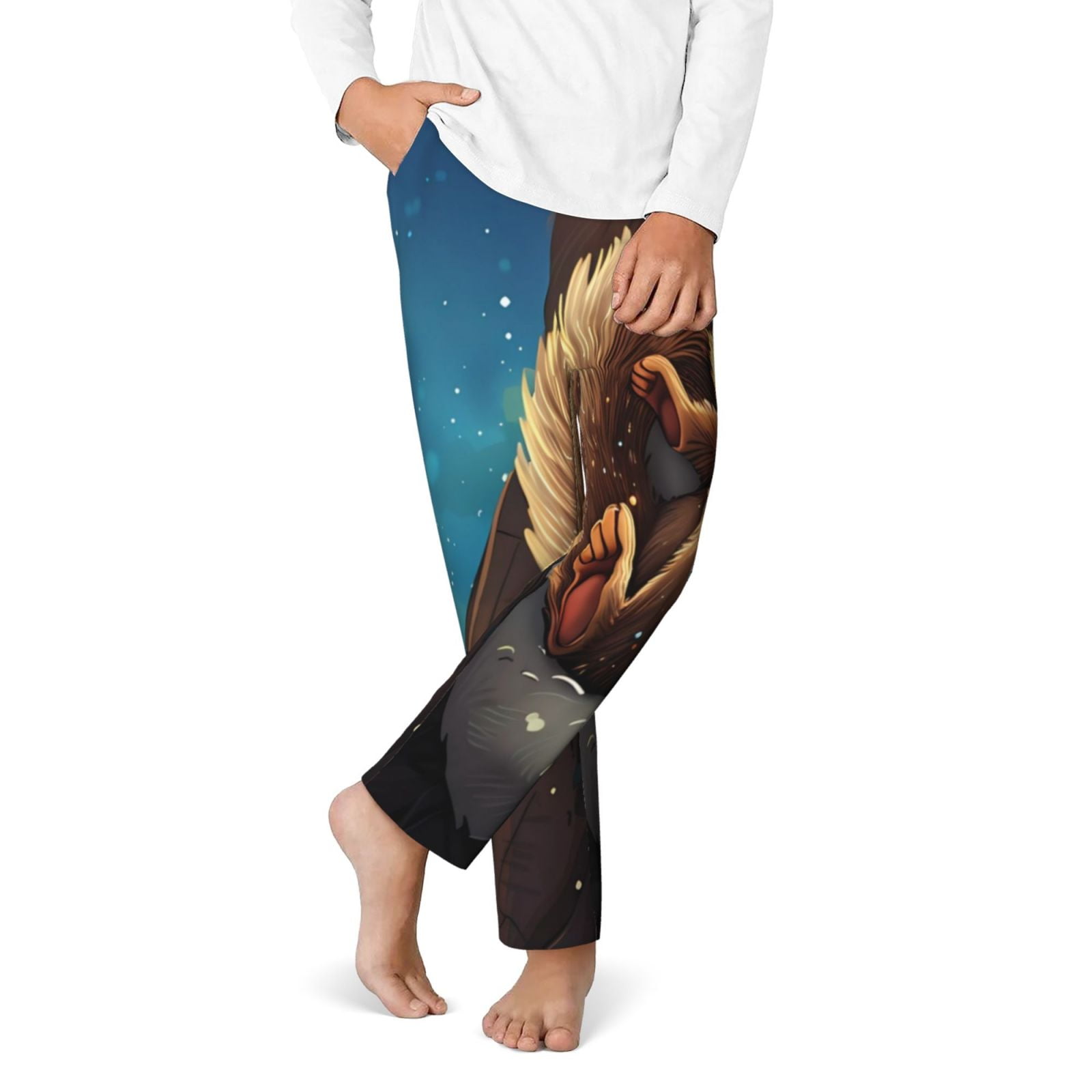 Salouo Squirrel Sleeping In Tree Pattern Boys Pajama Pants,Long Sleep ...