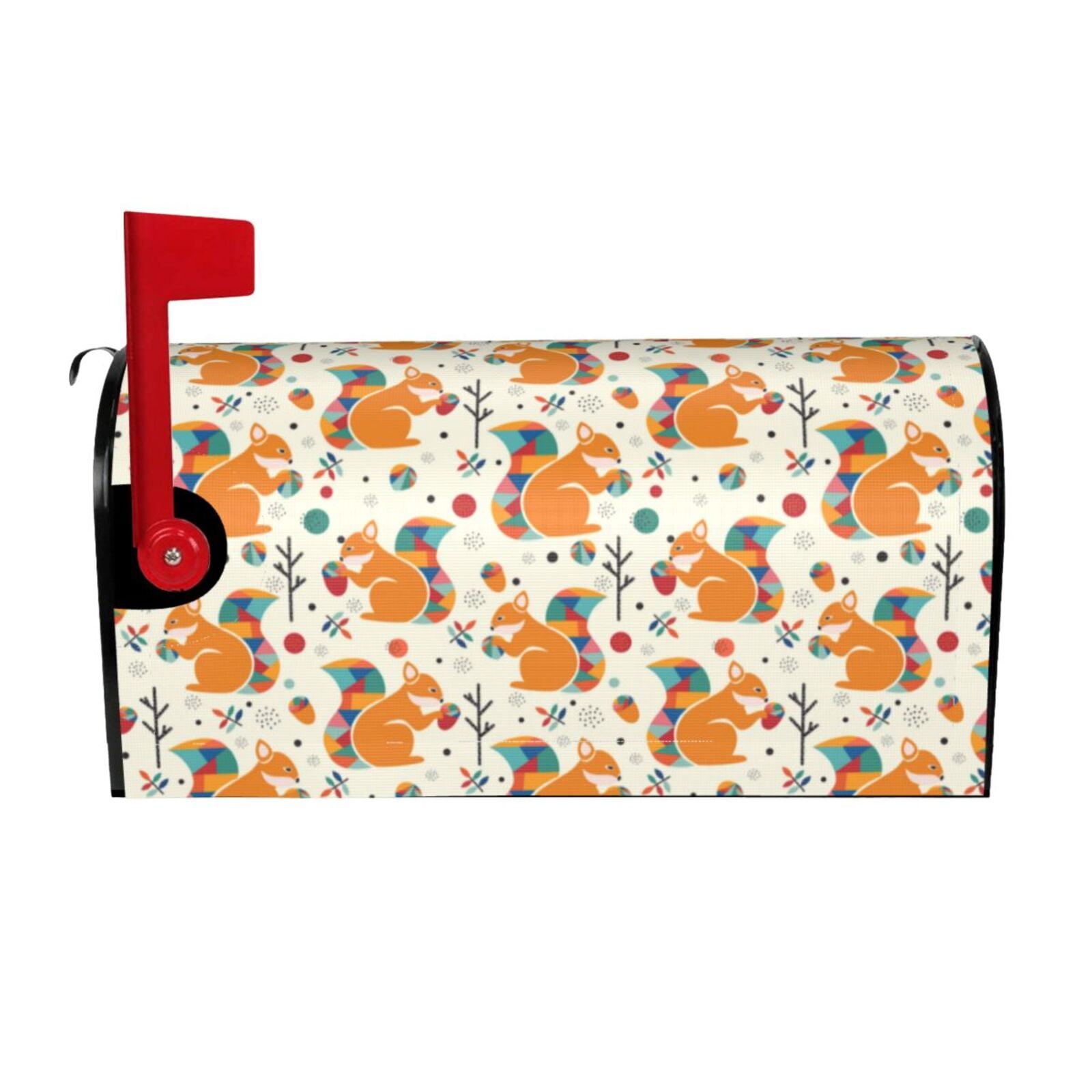 Salouo Squirrel With Colorful Tail for Magnetic Mailbox Covers ...