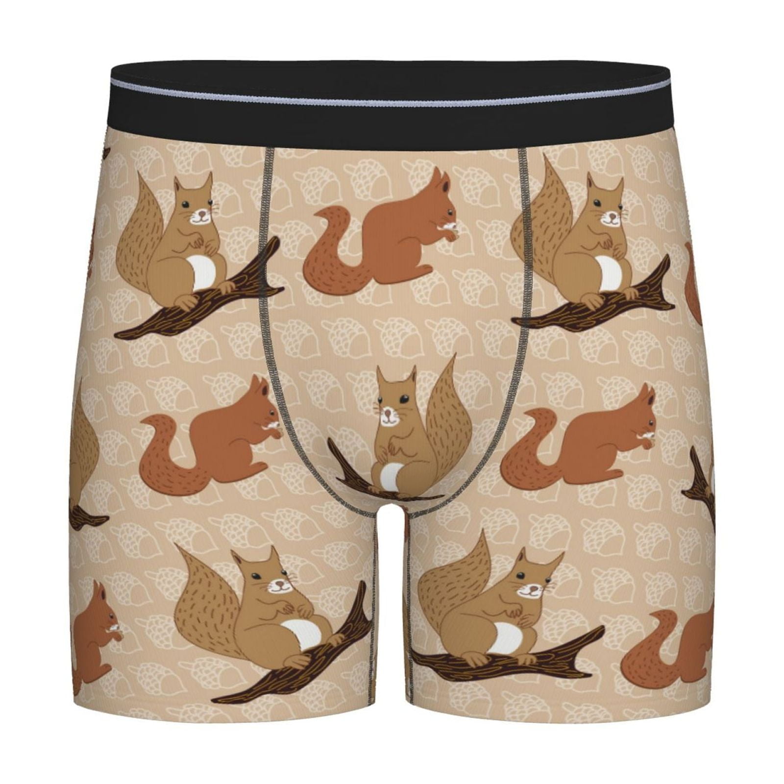 Salouo Squirrel nut backgrounds Pattern Men's Boxer Briefs, Soft ...