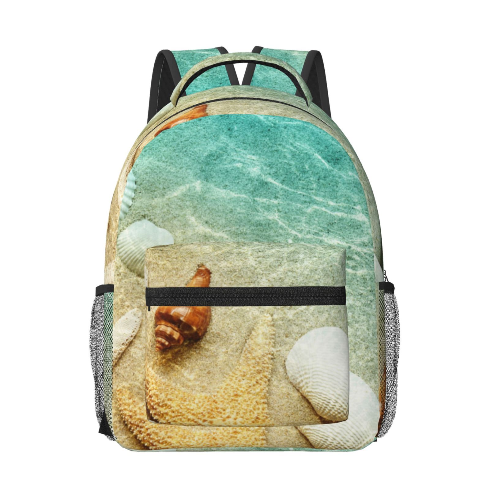 Salouo Starfish And Seashell On The Beach Print Laptop Backpack 16.5 ...