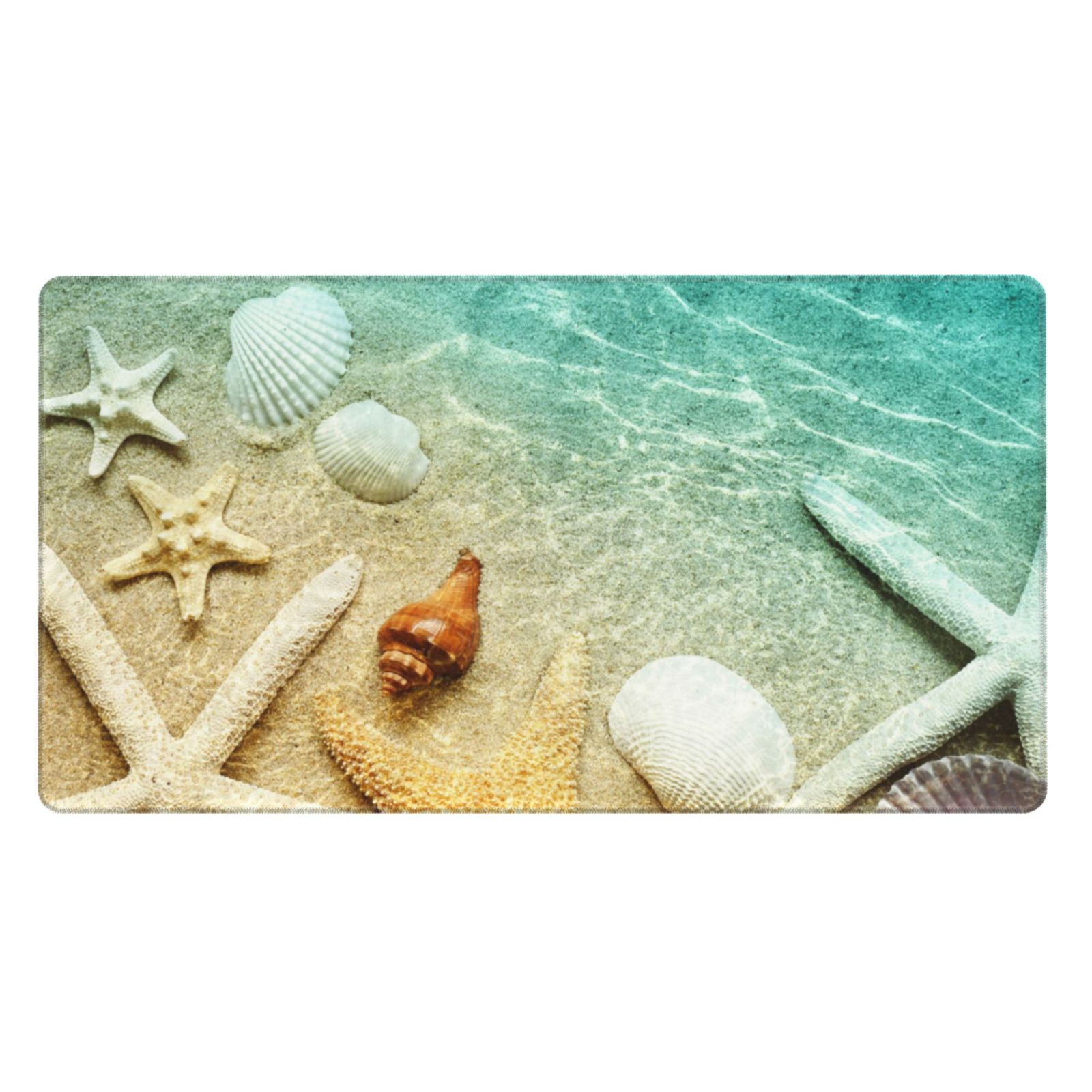Salouo Starfish And Seashell On The Beach Print Large Mouse Pad ...