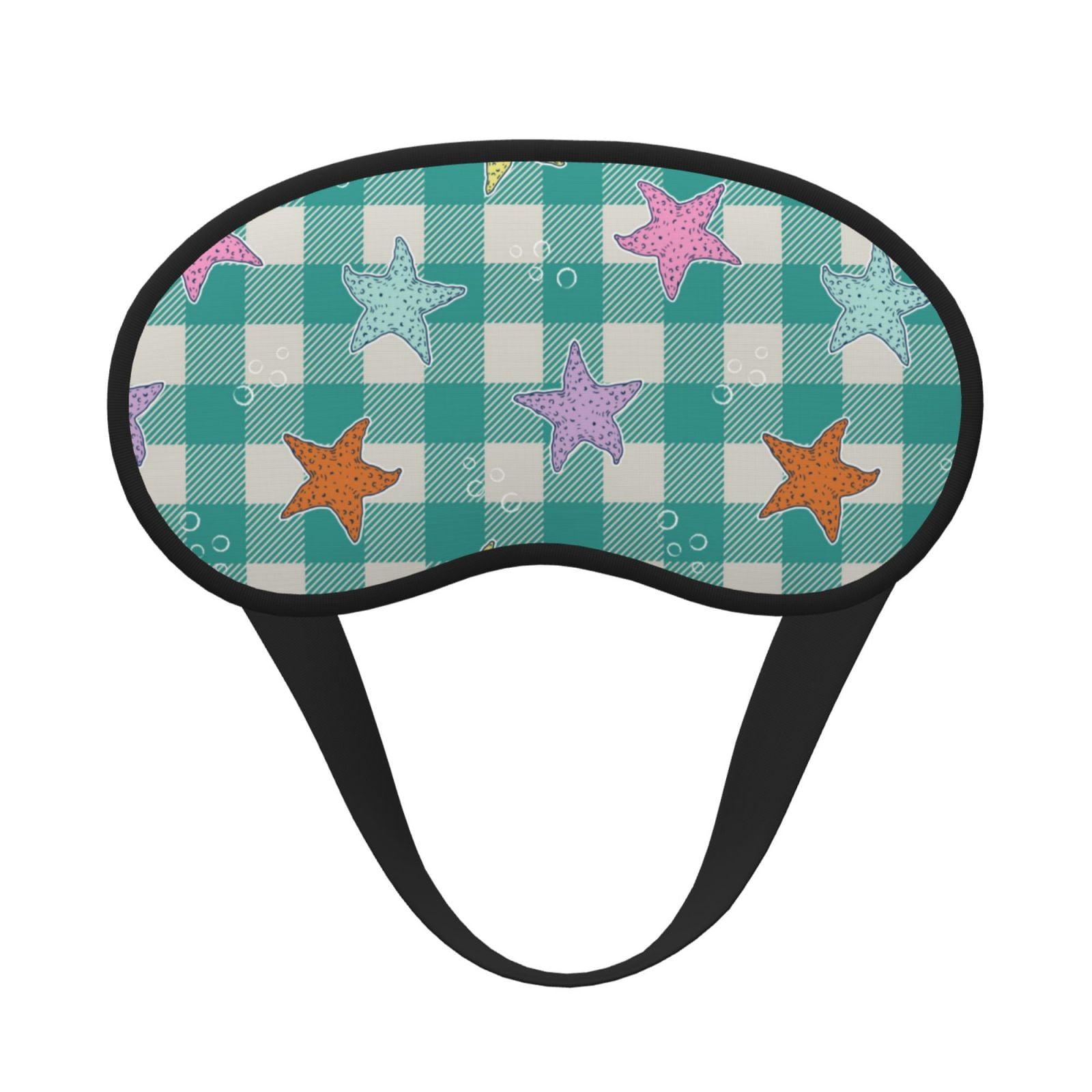 Salouo Starfish On Checkered Background Pattern Eye Masks, 1-Pack Sleep ...