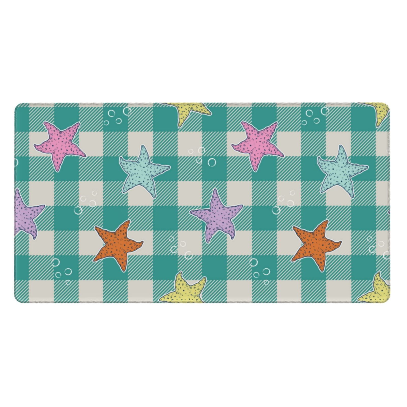 Salouo Starfish On Checkered Background Print Large Mouse Pad,Extended ...