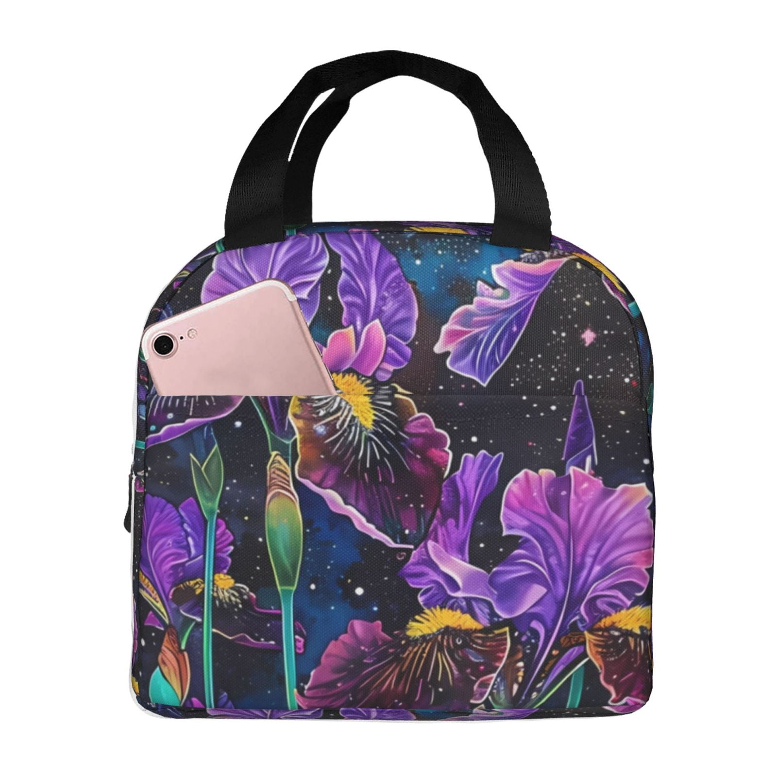 Salouo Starry Night Iris Field for Unisex Lunch Bag Leakproof Lunch ...