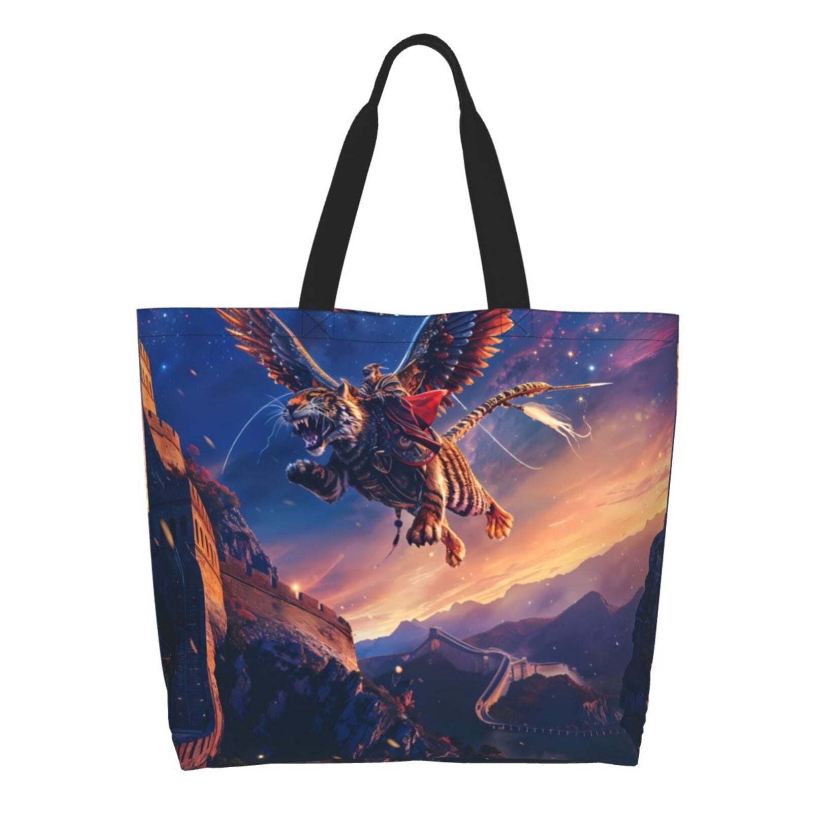Salouo Starry Sky Flying Tiger for Tote Bag for Women - Shoulder ...