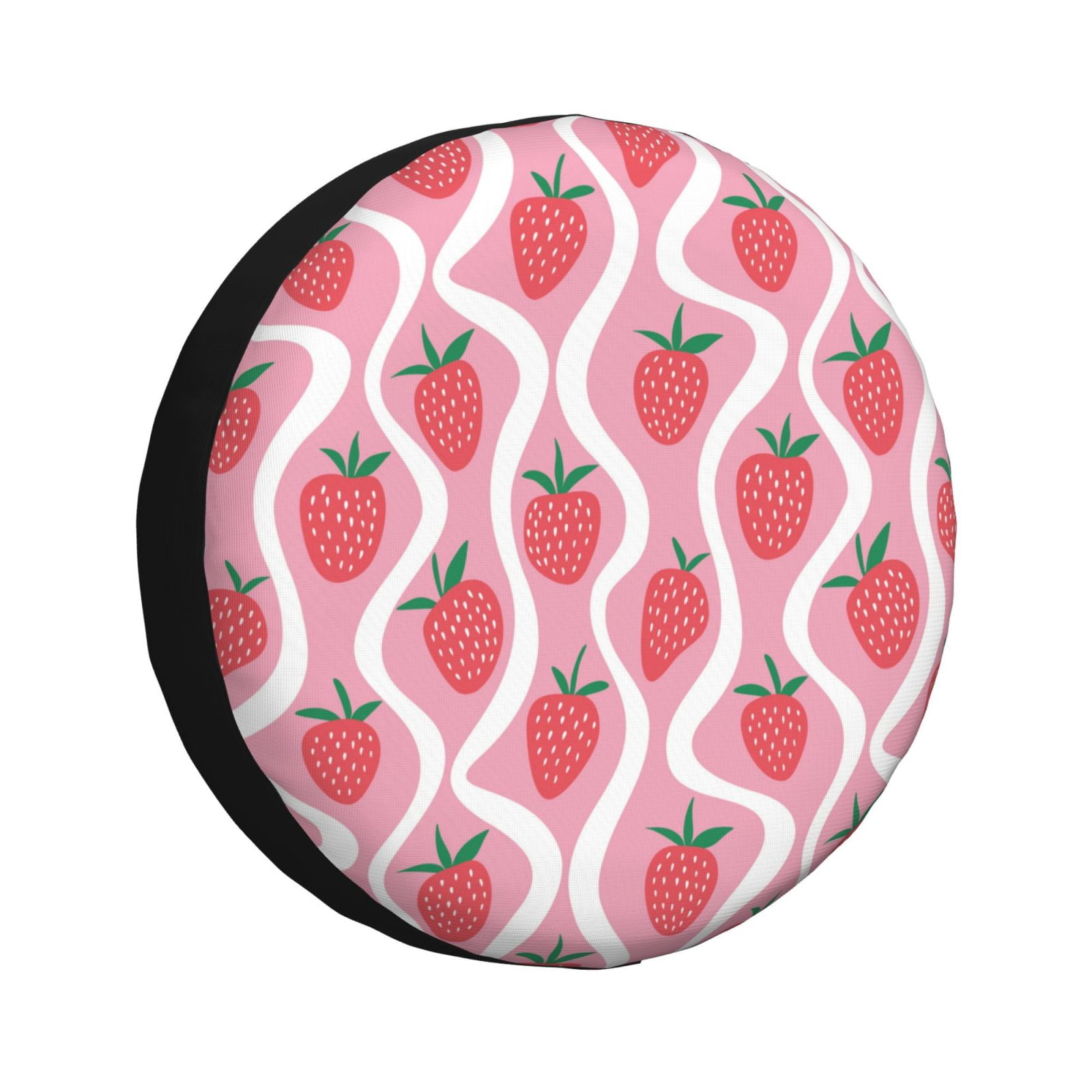 Salouo Strawberries Print Spare Tire Cover 14-17 inch Spare Tire ...
