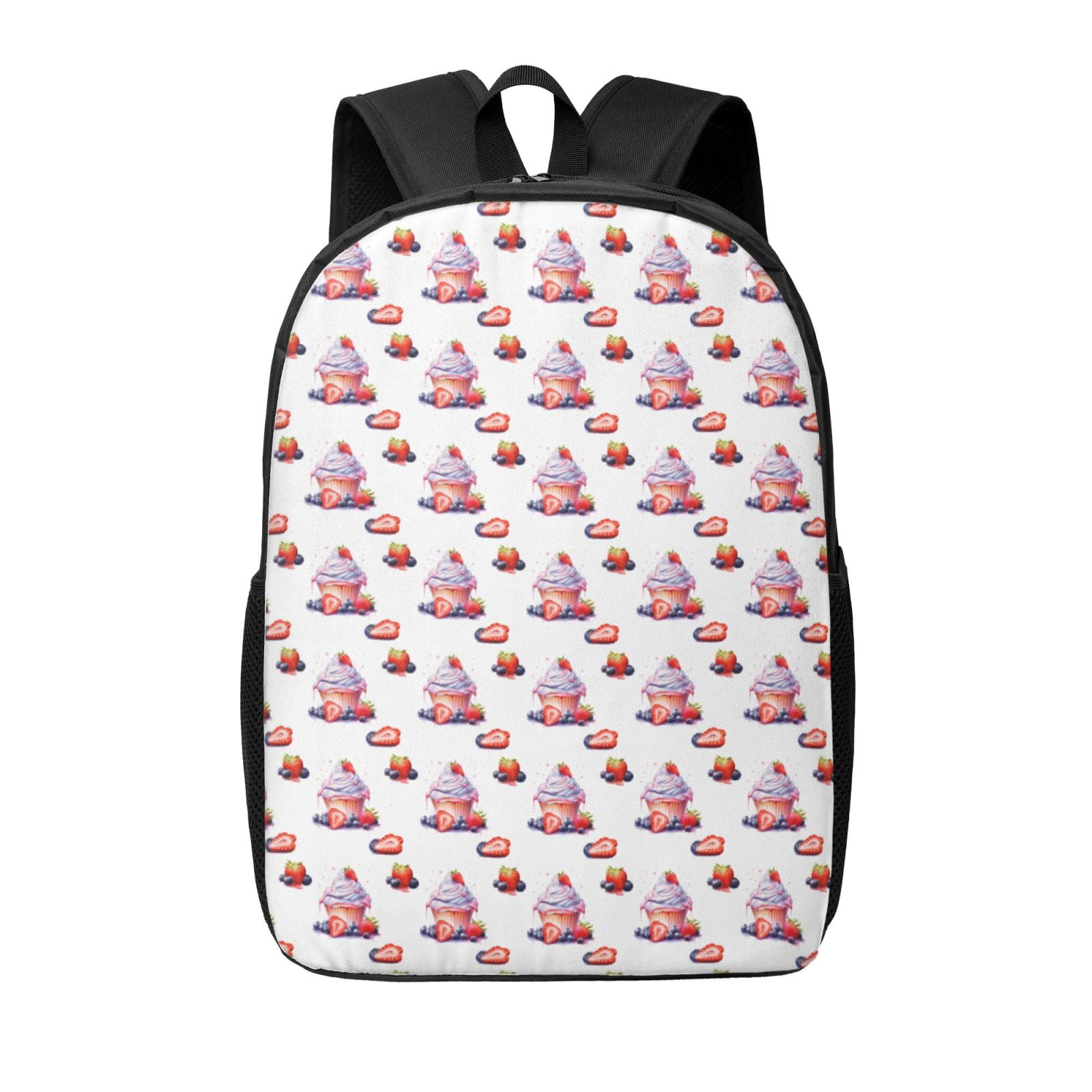 Salouo Strawberry Blueberry Cream Cake Print Travel Laptop Backpack ...