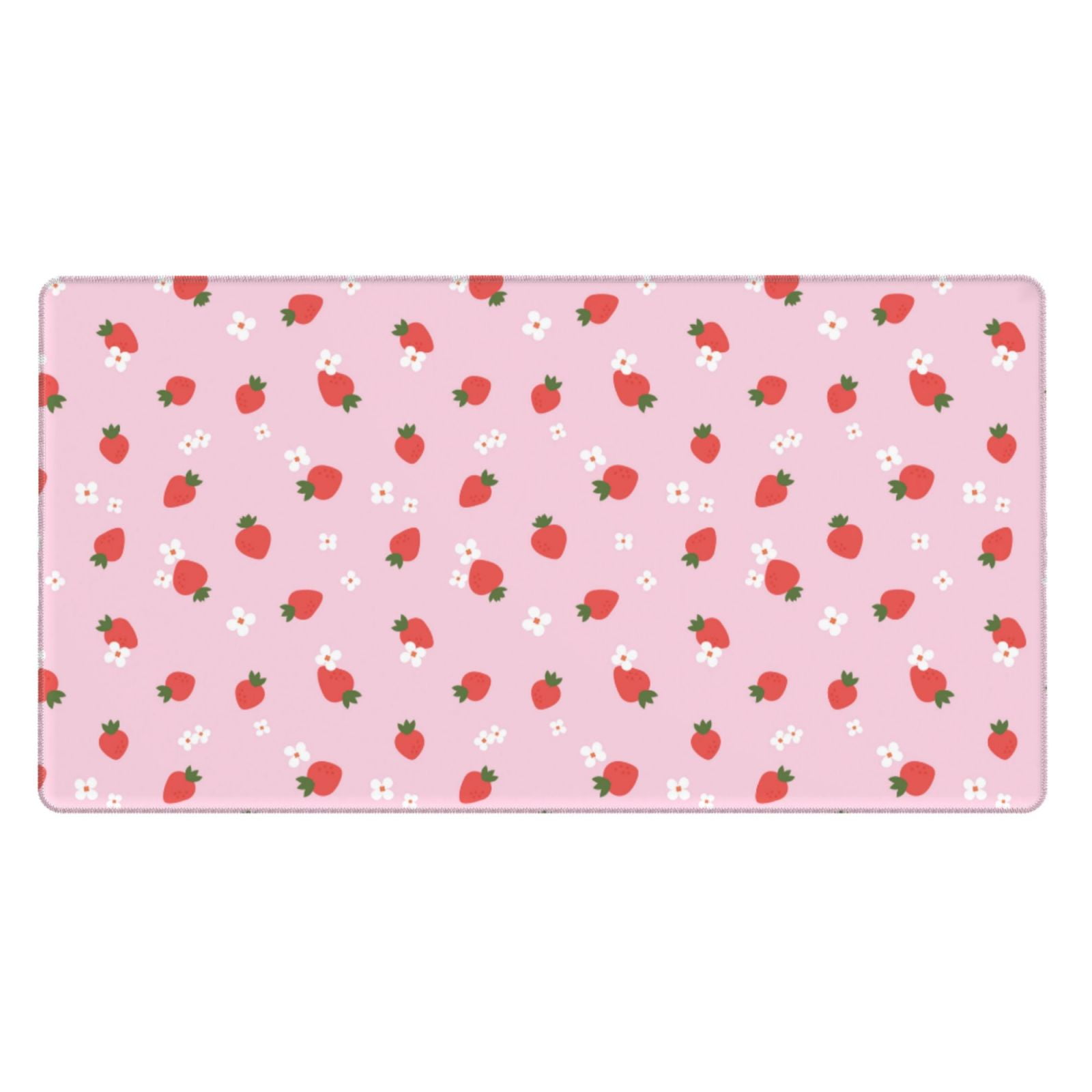 Salouo Strawberry Floral Print Large Mouse Pad,Extended Mat Desk Pad ...