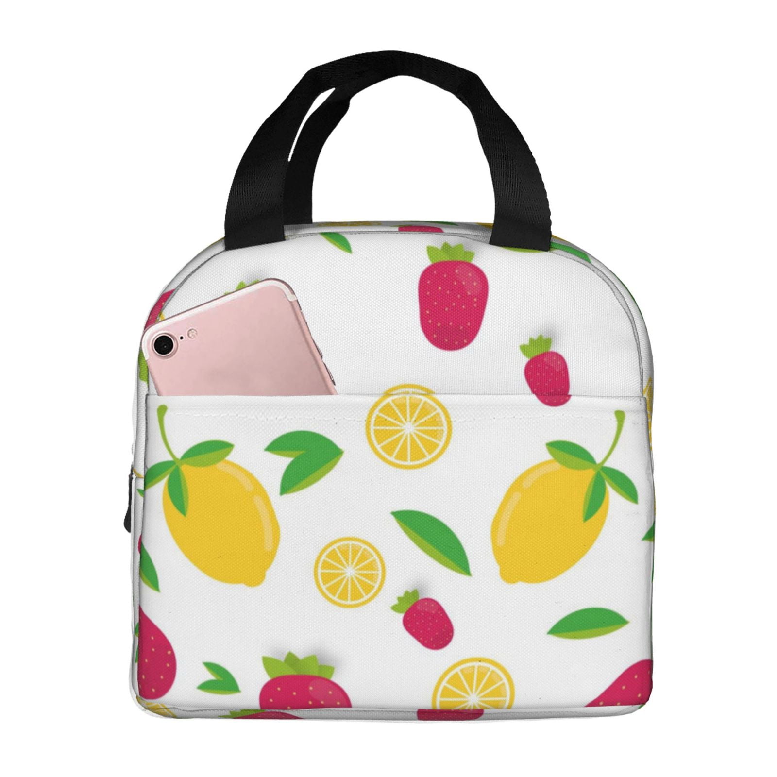 Salouo Strawberry and Lemon for Unisex Lunch Bag Leakproof Lunch Tote ...