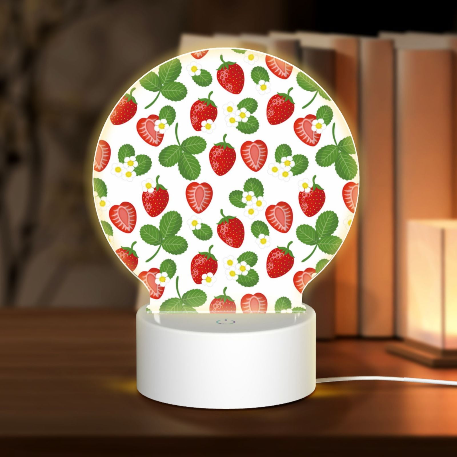 Salouo Strawberry for Round Acrylic Night Light - Acrylic Sheets with ...
